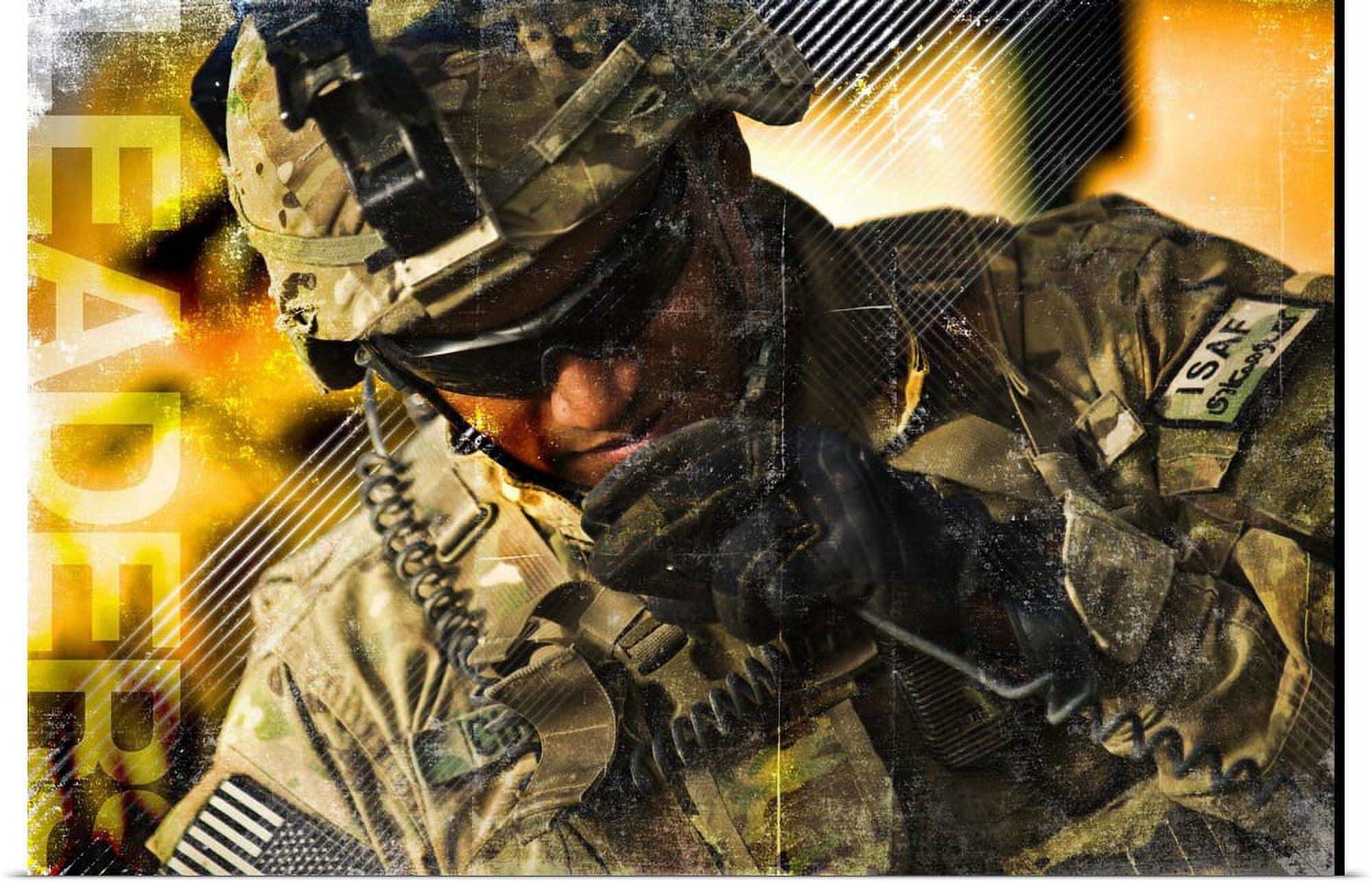 Great BIG Canvas | "Military Grunge Poster: Leaders. U.S. Army soldier ...