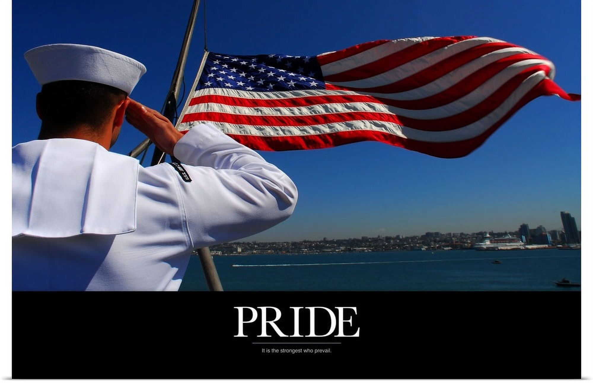 Great BIG Canvas | "Military Poster: Pride, A sailor salutes the ...