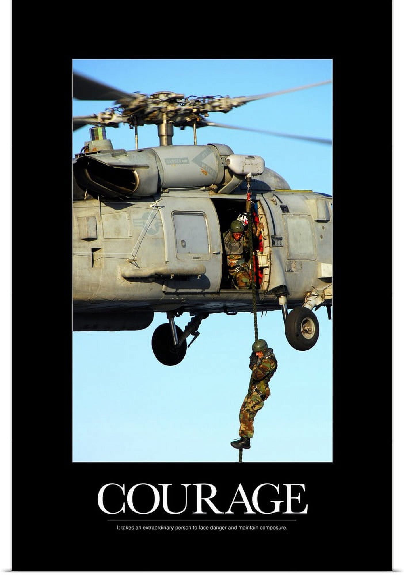 Great BIG Canvas | "Motivational Poster: Courage" Art Print - 24x36 ...