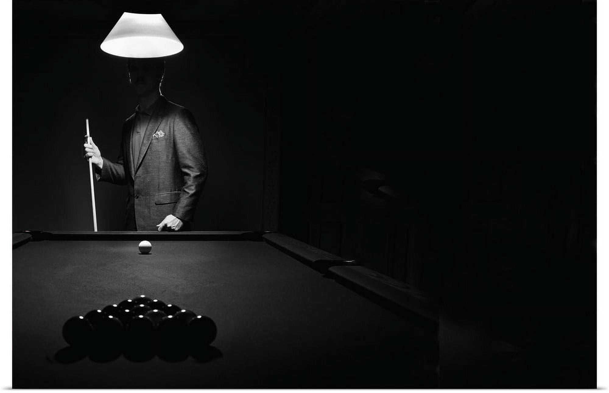 GBC | "Mystery Pool Player Behind Rack Of Billiard Balls" Art Print ...
