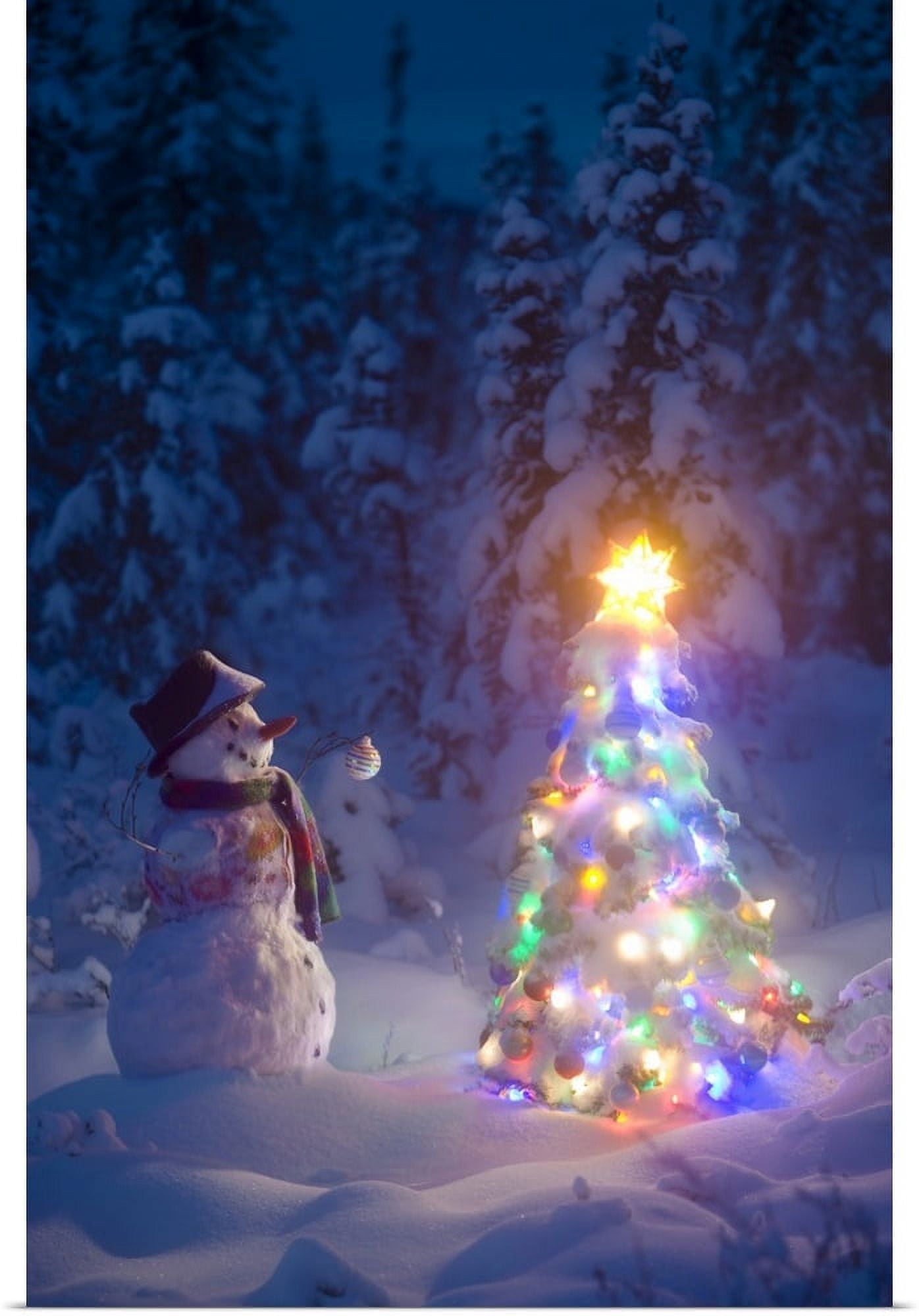 GBC | "Snowman stands in a snowcovered spruce forest next to a ...