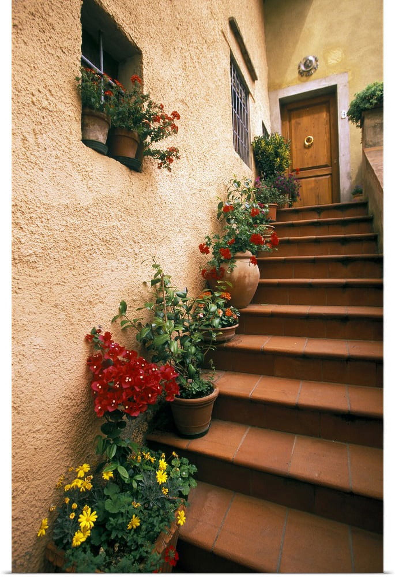 GBC | "Tuscan Staircase, Italy" Art Print - 32x48 - Walmart.com
