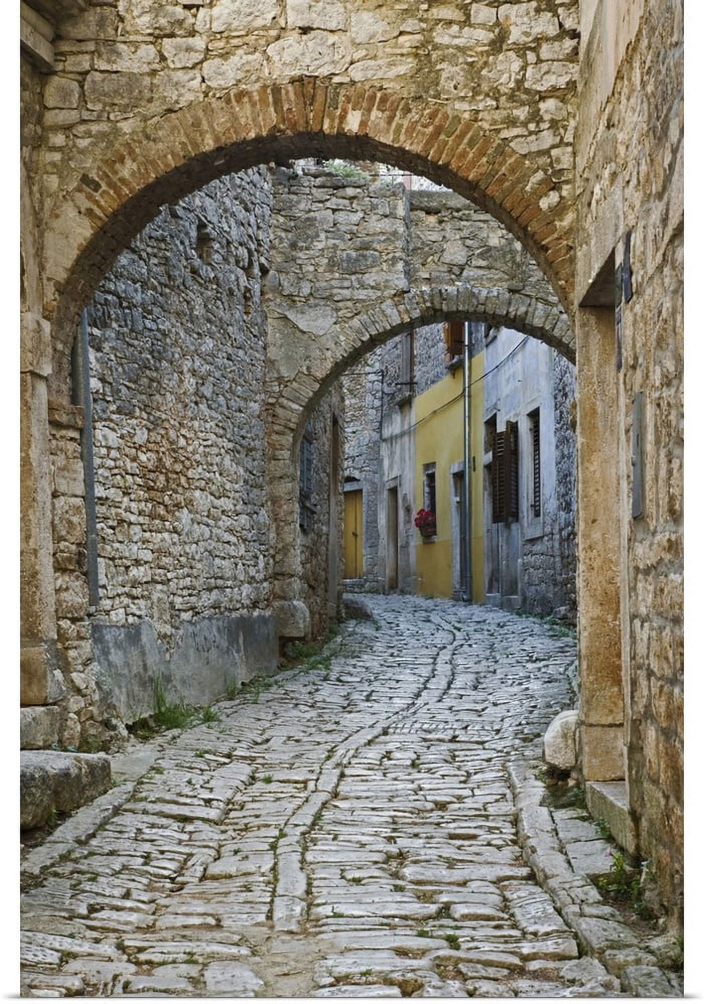 GBC | "Twin Arches Above Cobblestone Street, Bale, Croatia" Art Print ...