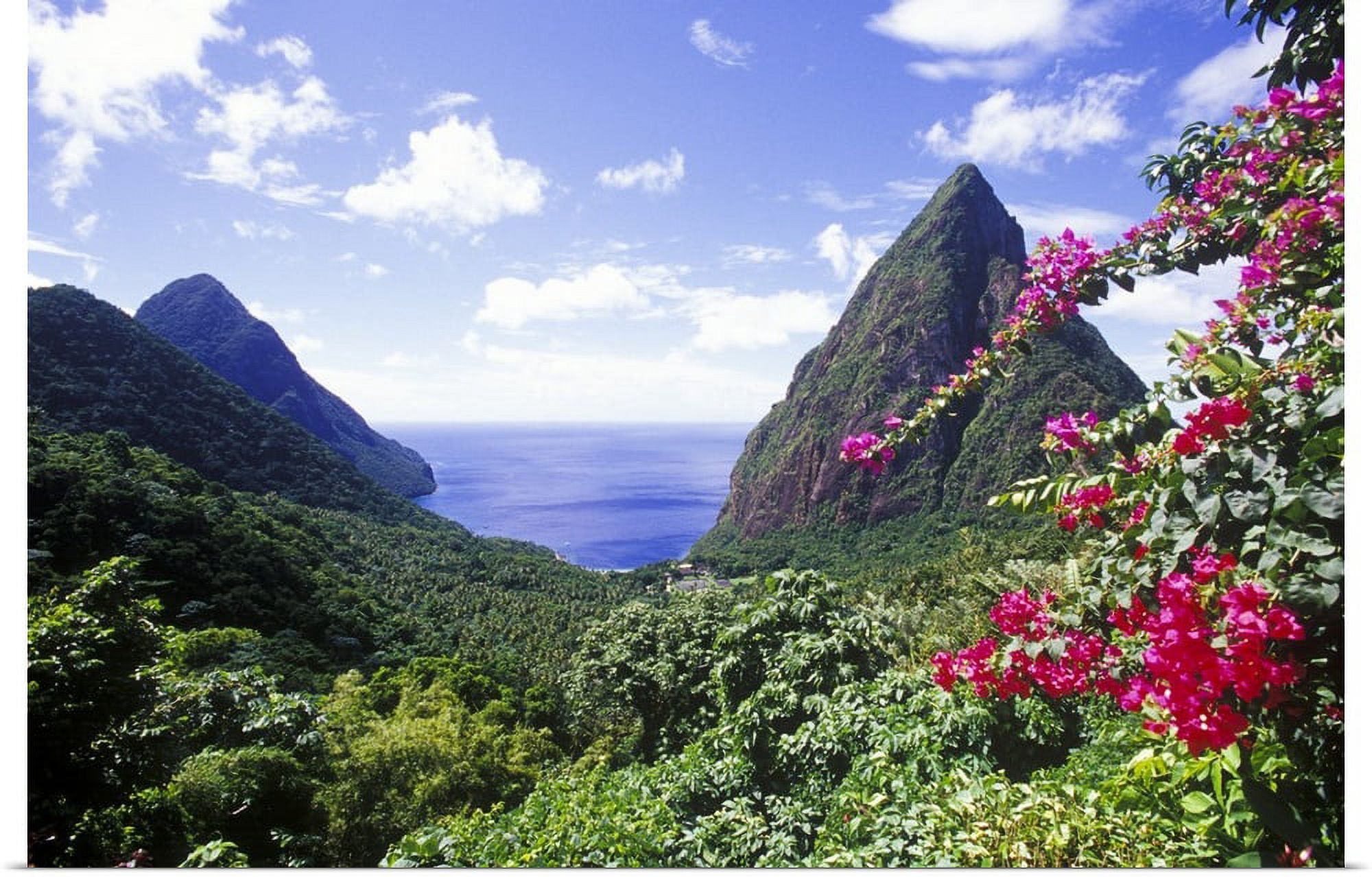 Great BIG Canvas | "View of the Pitons, Souffriere, St Lucia, Caribbean ...