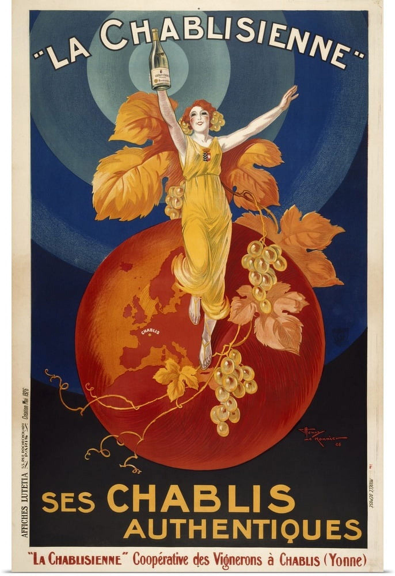 GBC | "Vintage Advertising Poster - La Chablisienne" Art Print - 24x36 ...