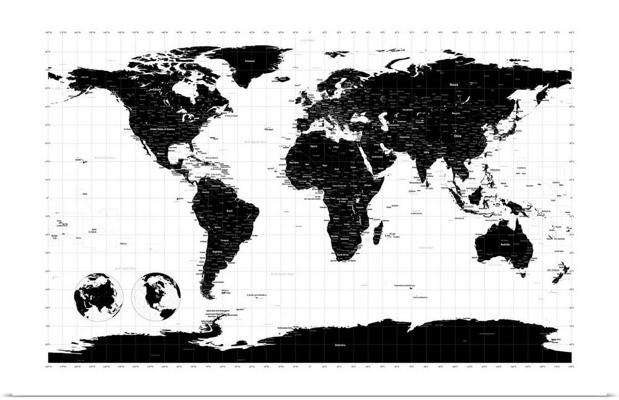 World Map Printable With Latitude And Longitude