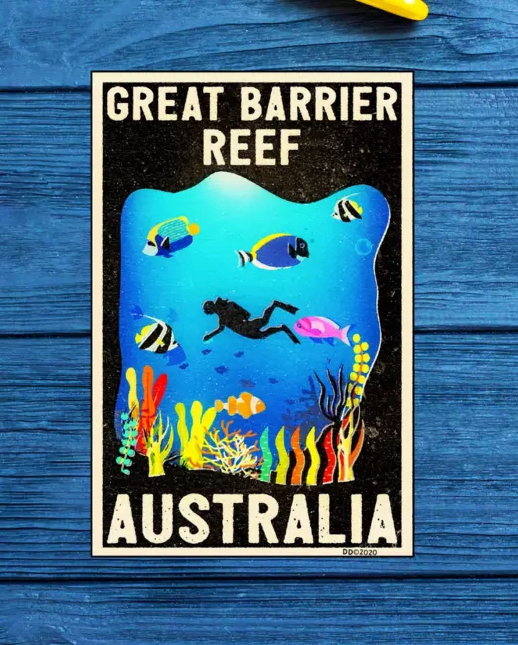 Great Barrier Reef Decal Sticker Australia Scuba Distress New Phone ...
