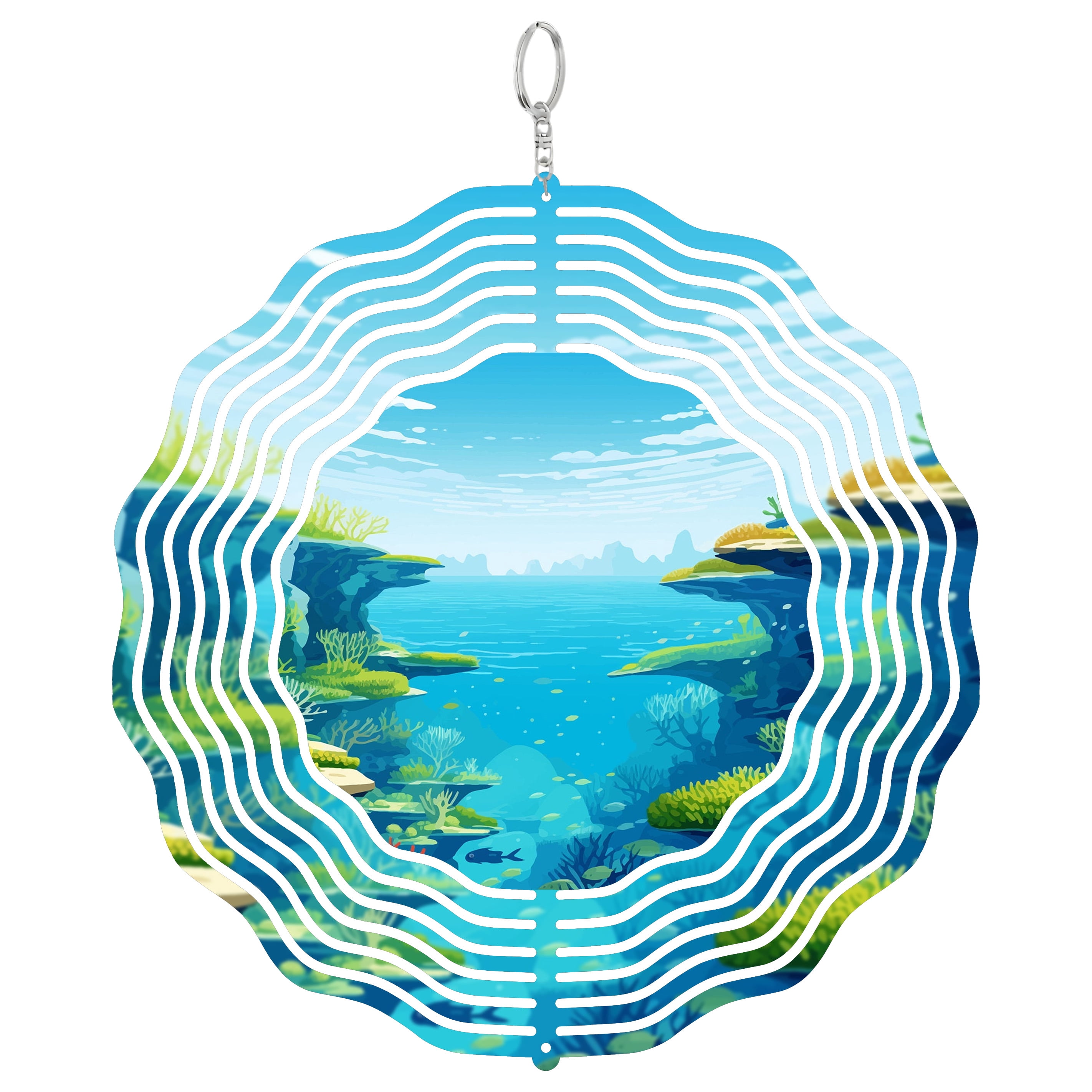 Great Barrier Reef Fish 3D Wind Spinner Stainless Steel Kinetic Yard ...