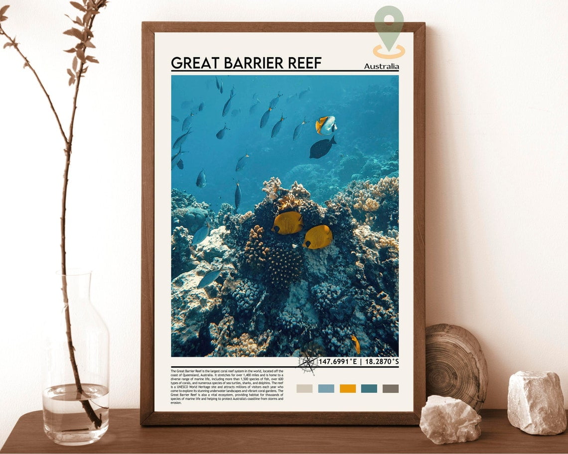 Great Barrier Reef, Great Barrier Reef Poster, Great Barrier Reef ...
