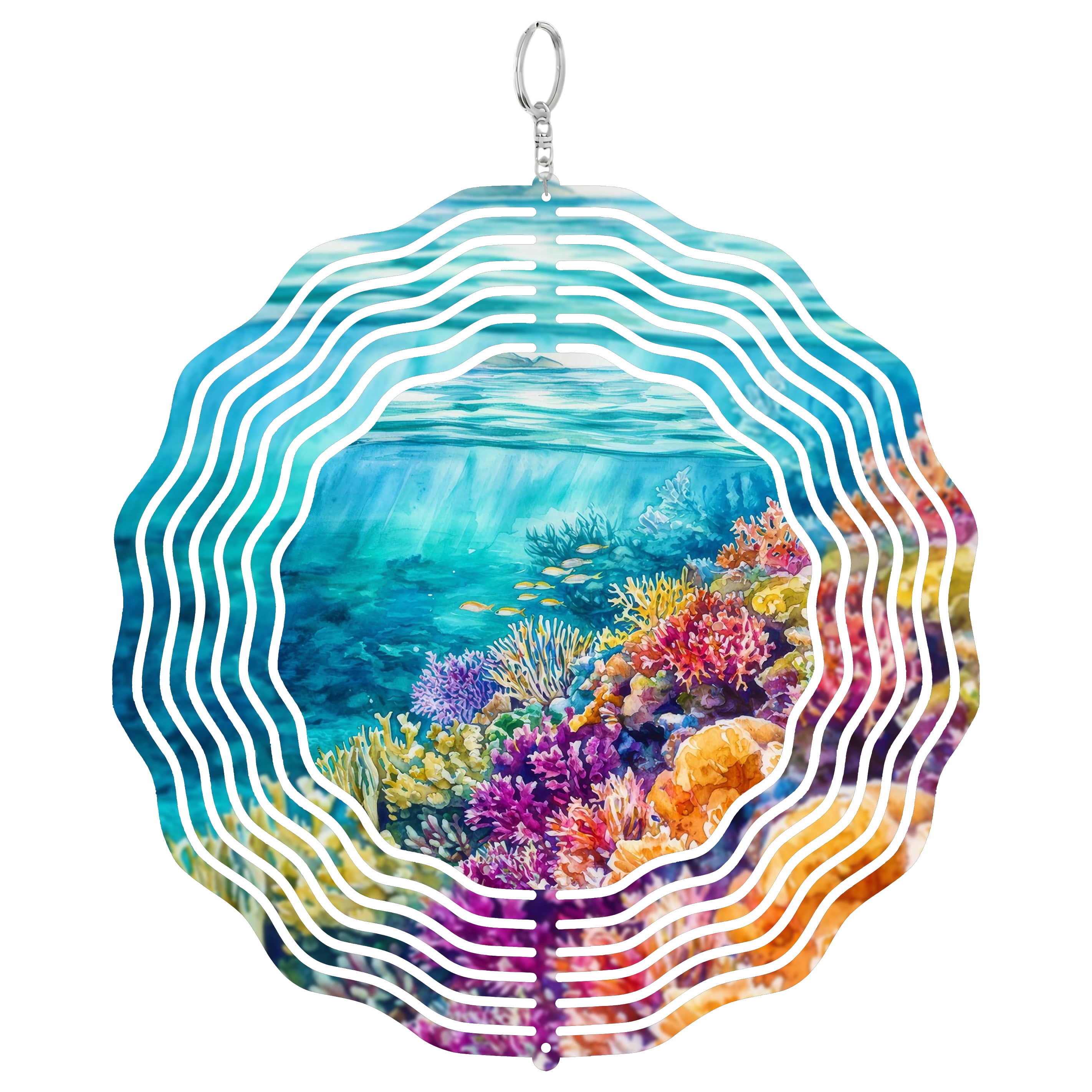 Great Barrier Reef Marine 3D Wind Spinner Stainless Steel Kinetic Art ...