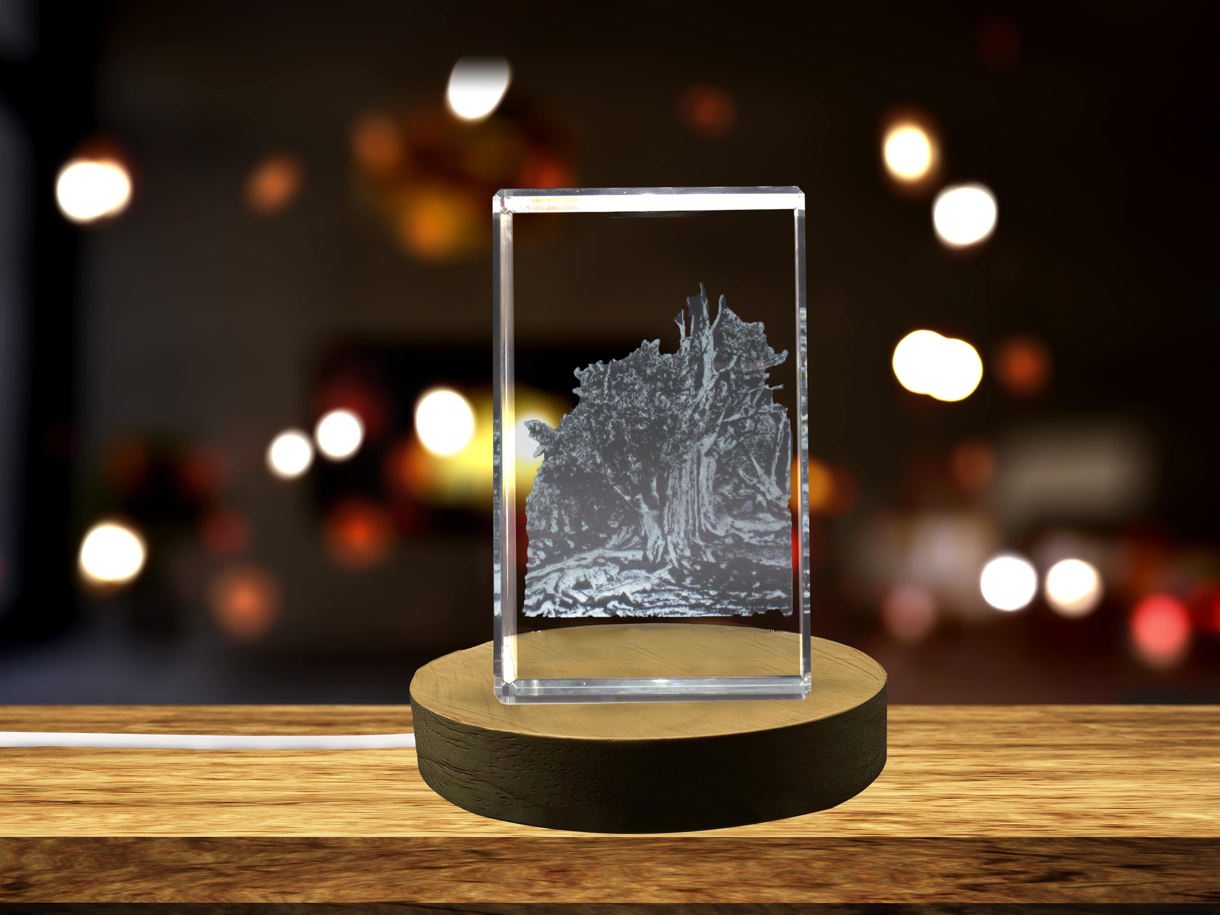 Great Basin Bristlecone Pine 3D Engraved Crystal 3D Engraved Crystal ...