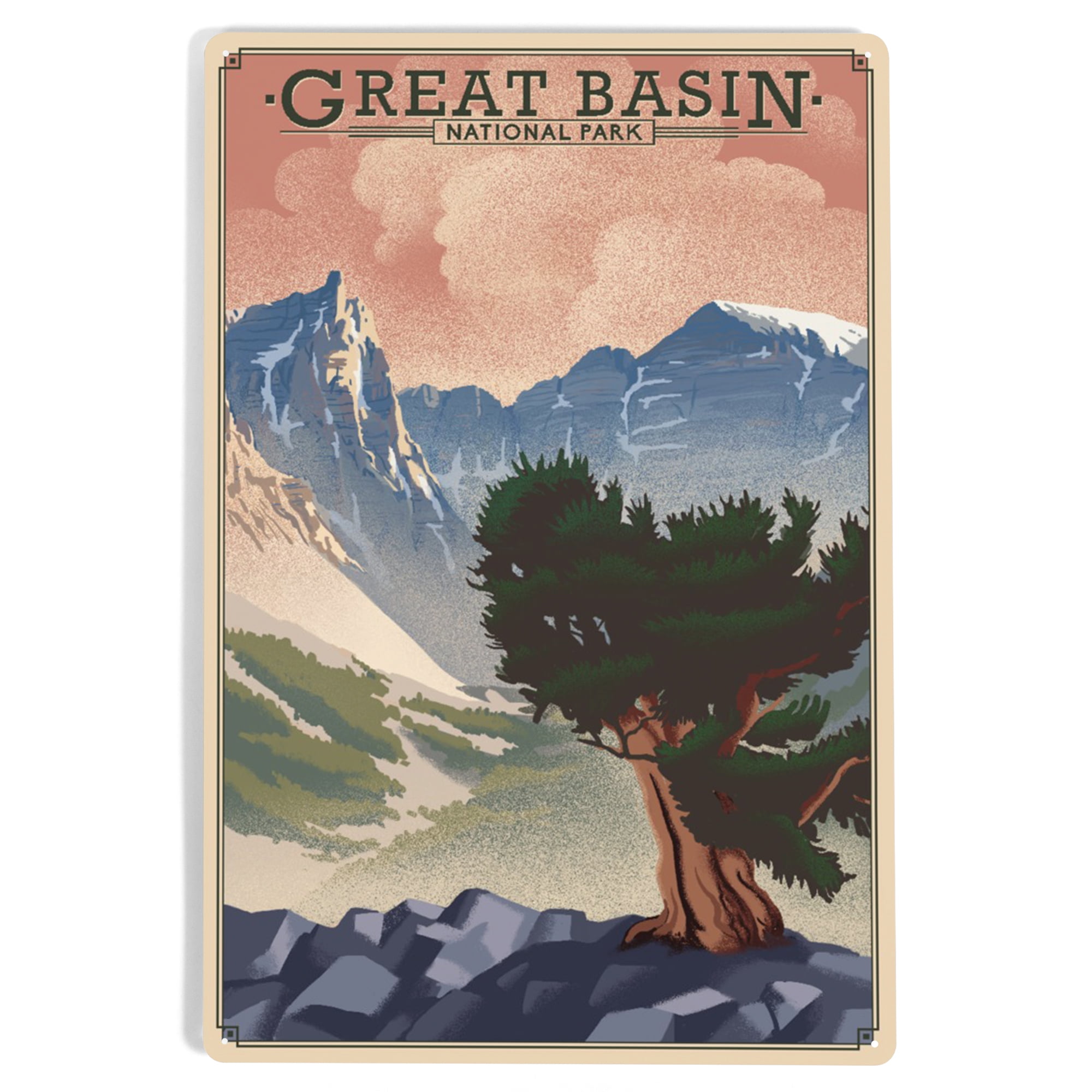Great Basin National Park, Nevada, Lithograph National Park Series ...