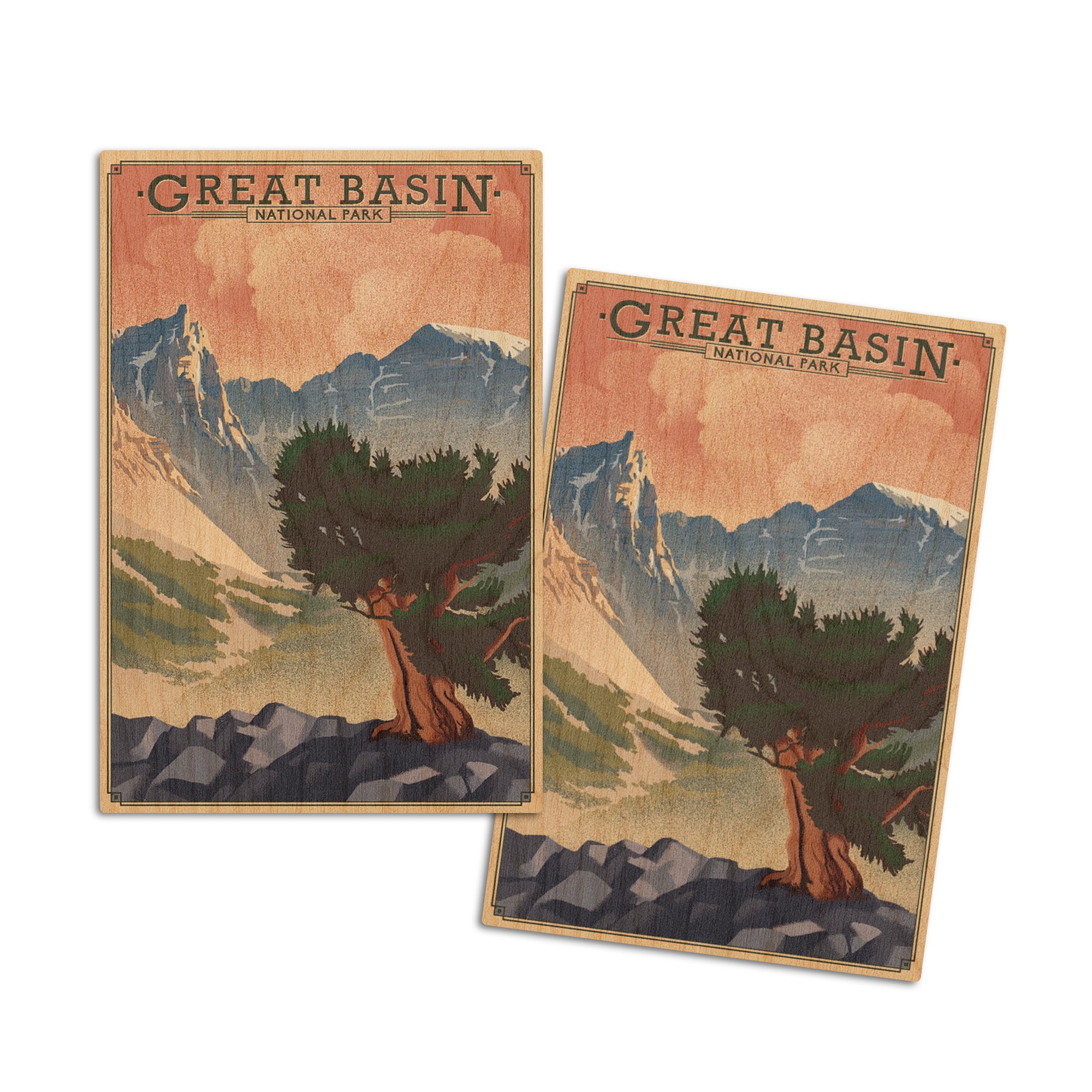 Great Basin National Park, Nevada, Lithograph National Park Series (4x6 ...