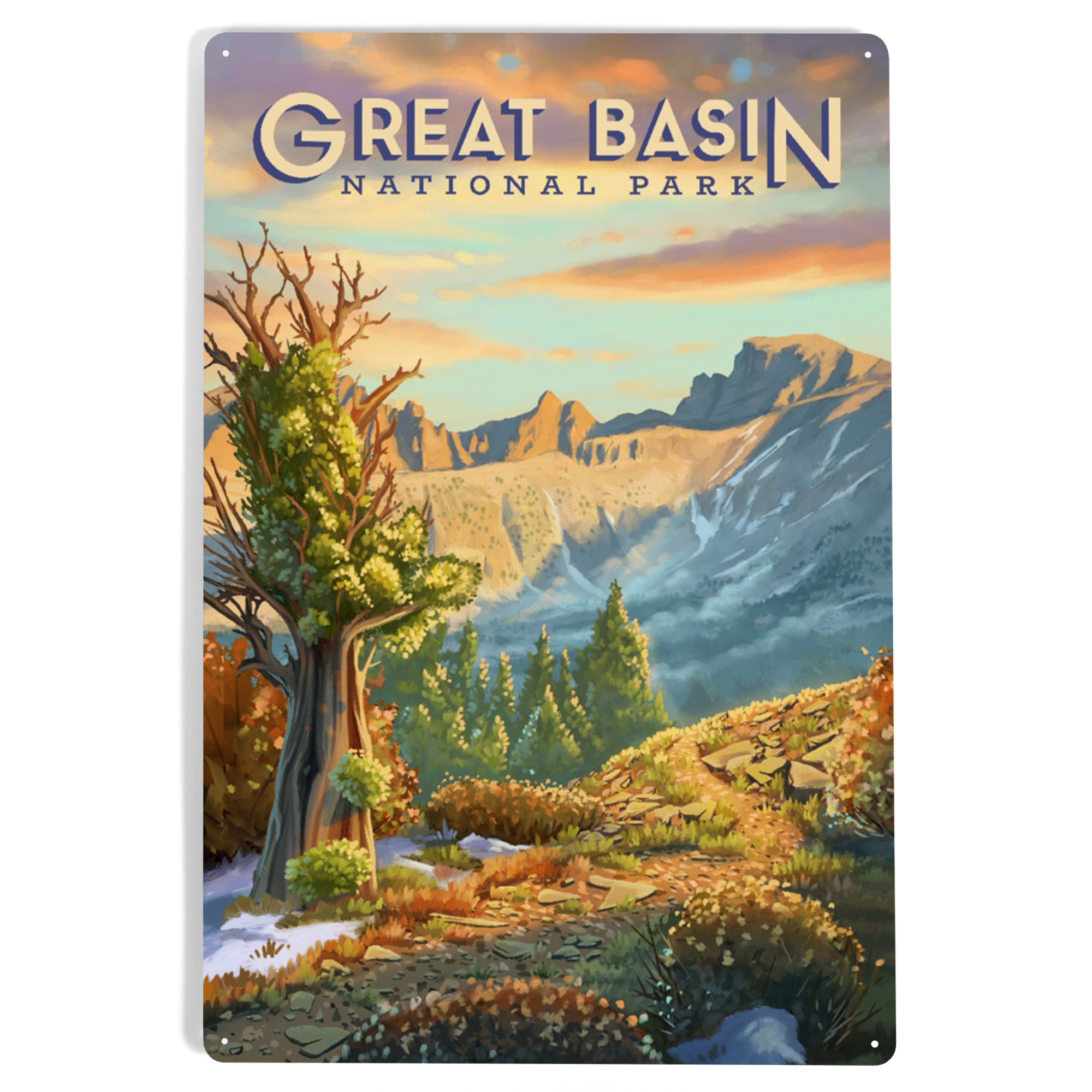 Great Basin National Park, Nevada, Oil Painting (12x18 Aluminum Art ...
