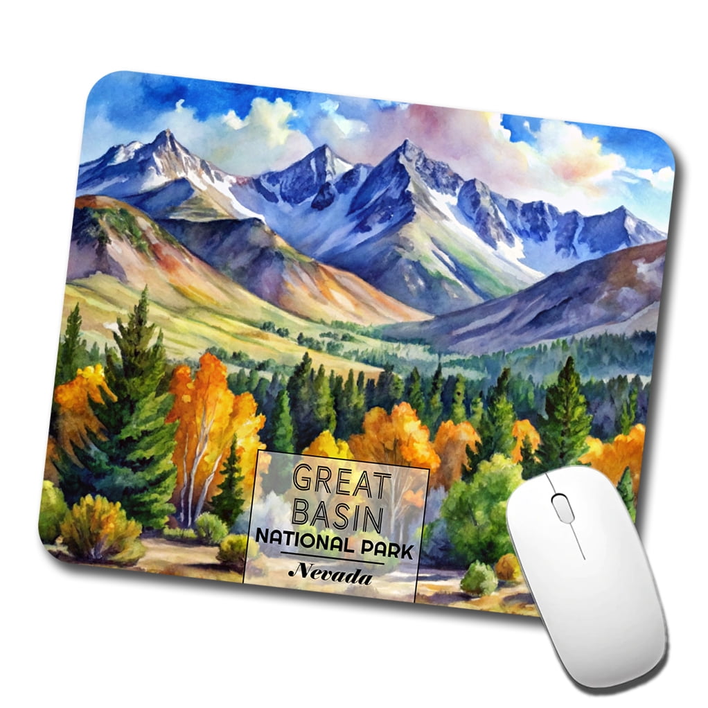 Great Basin National Park Nevada Watercolor Mouse Pad Low Profile ...