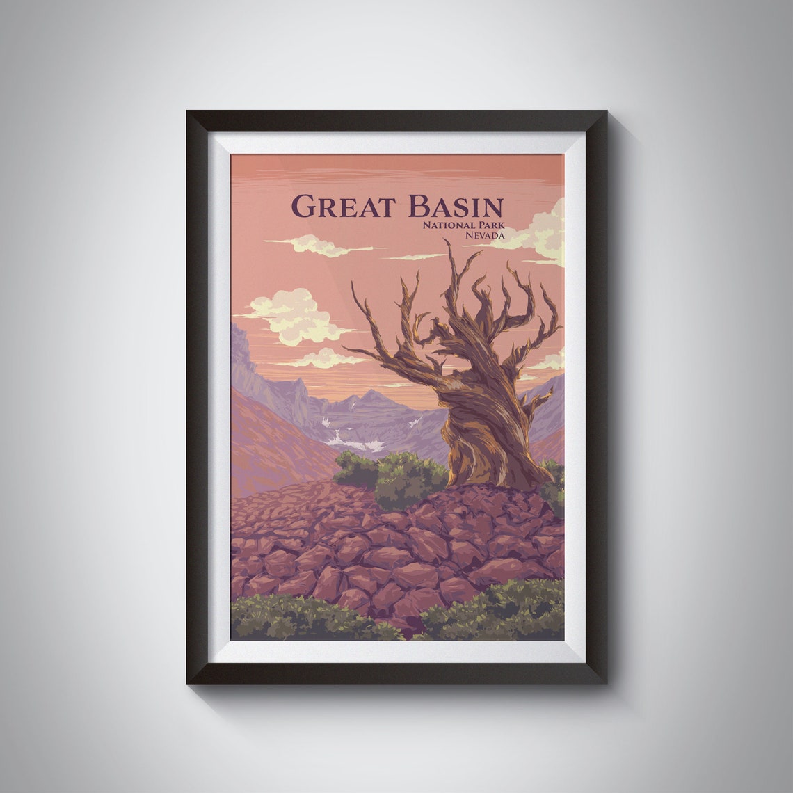 Great Basin National Park Poster, Nevada, Usa Travel Print, Wheeler ...