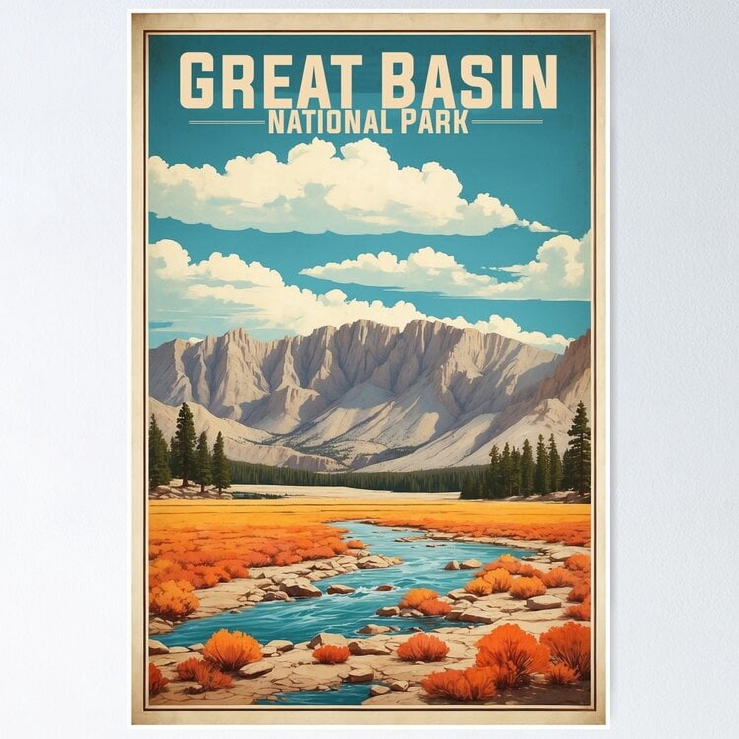 Great Basin National Park USA Vintage Travel Tourism Poster, 12x18 ...