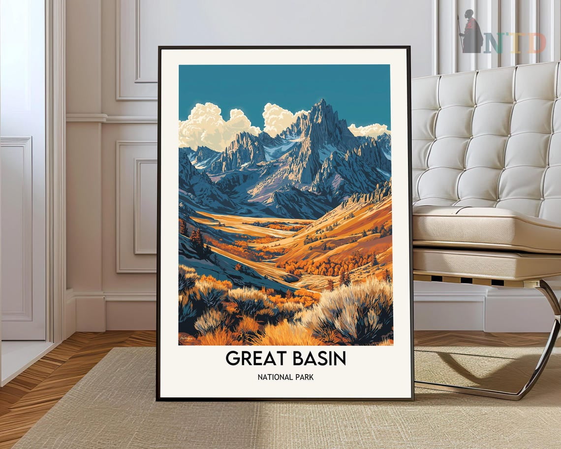 Great Basin Travel Print Great Basin Art Poster National Park Art Print ...