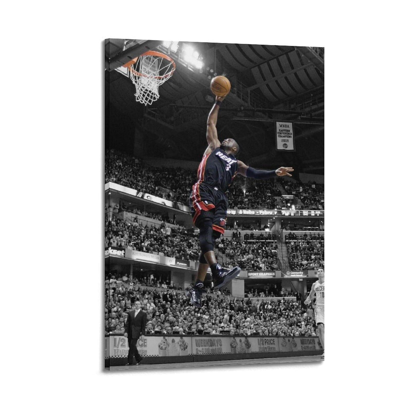 Great Basketball Player Dwayne Wade Retro Canvas Poster Poster Album ...