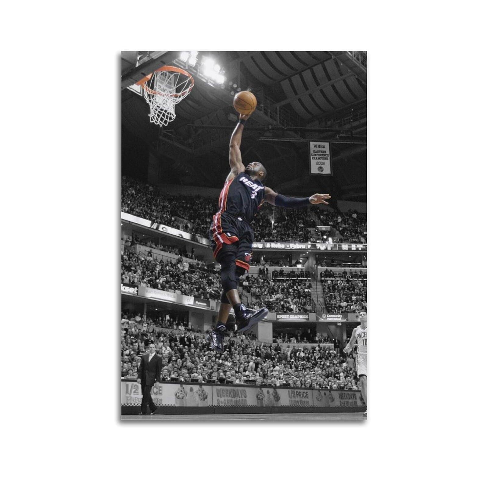 Great Basketball Player Dwayne Wade Retro Canvas Poster Poster Album ...