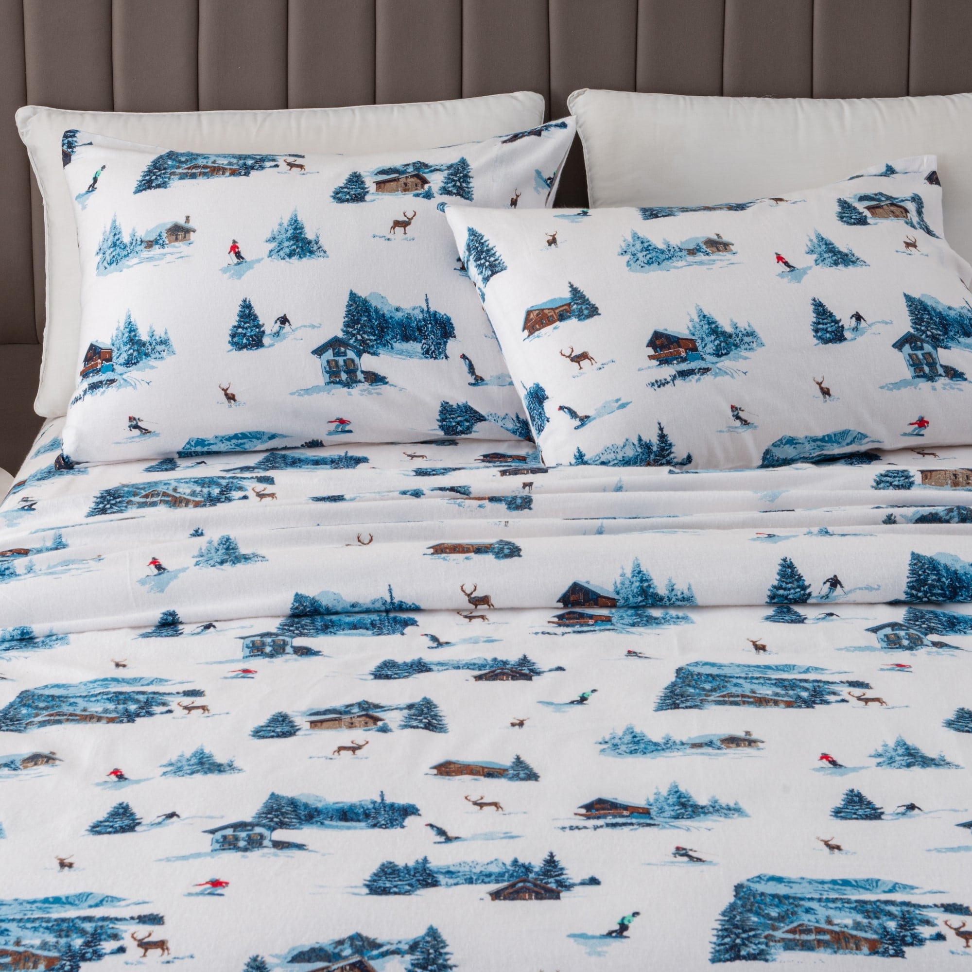 Great Bay Home Twin Size 100% Turkish Cotton Flannel Bed Sheets, 3 ...