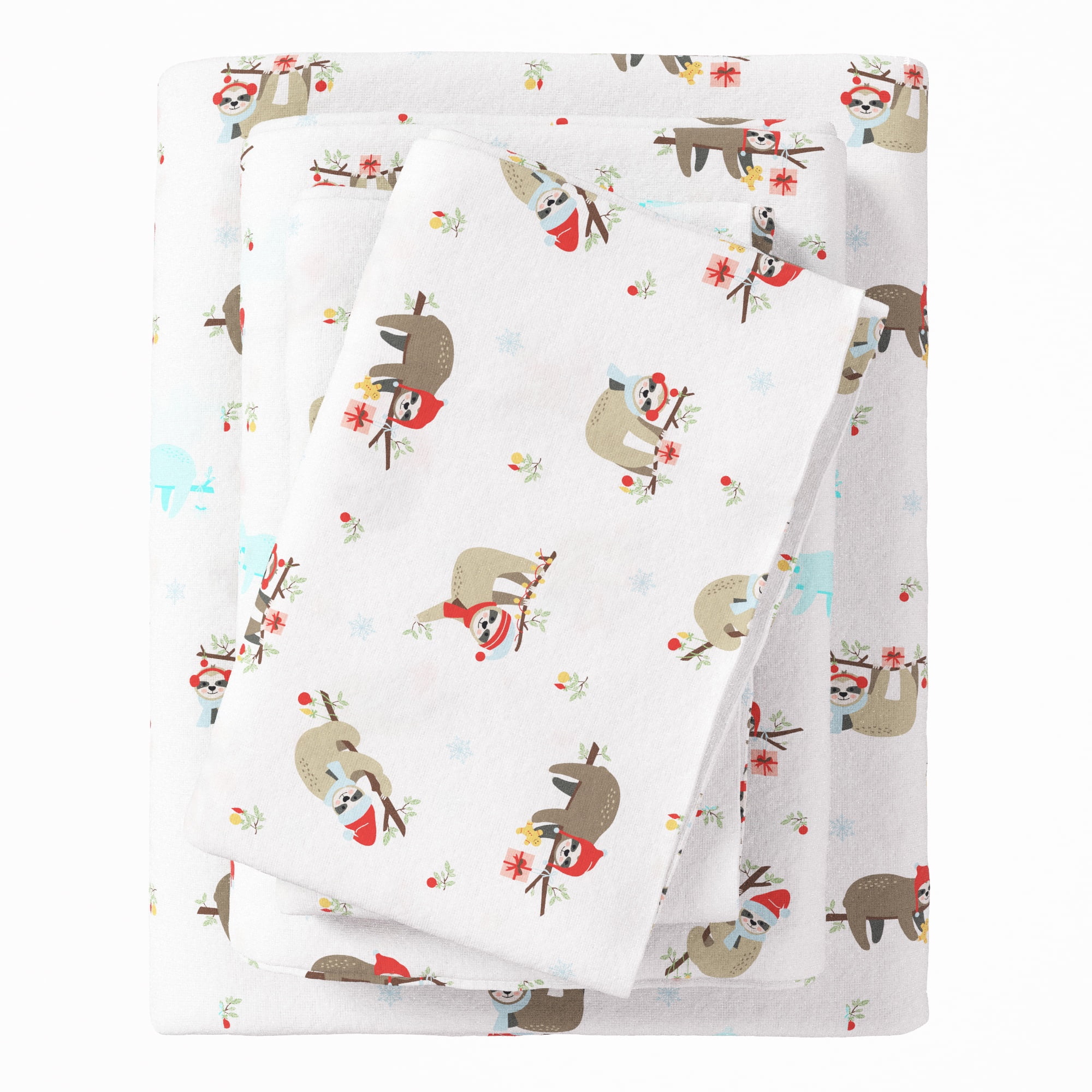Great Bay Home Christmas Flannel Sheet Set - 100% Turkish Cotton ...