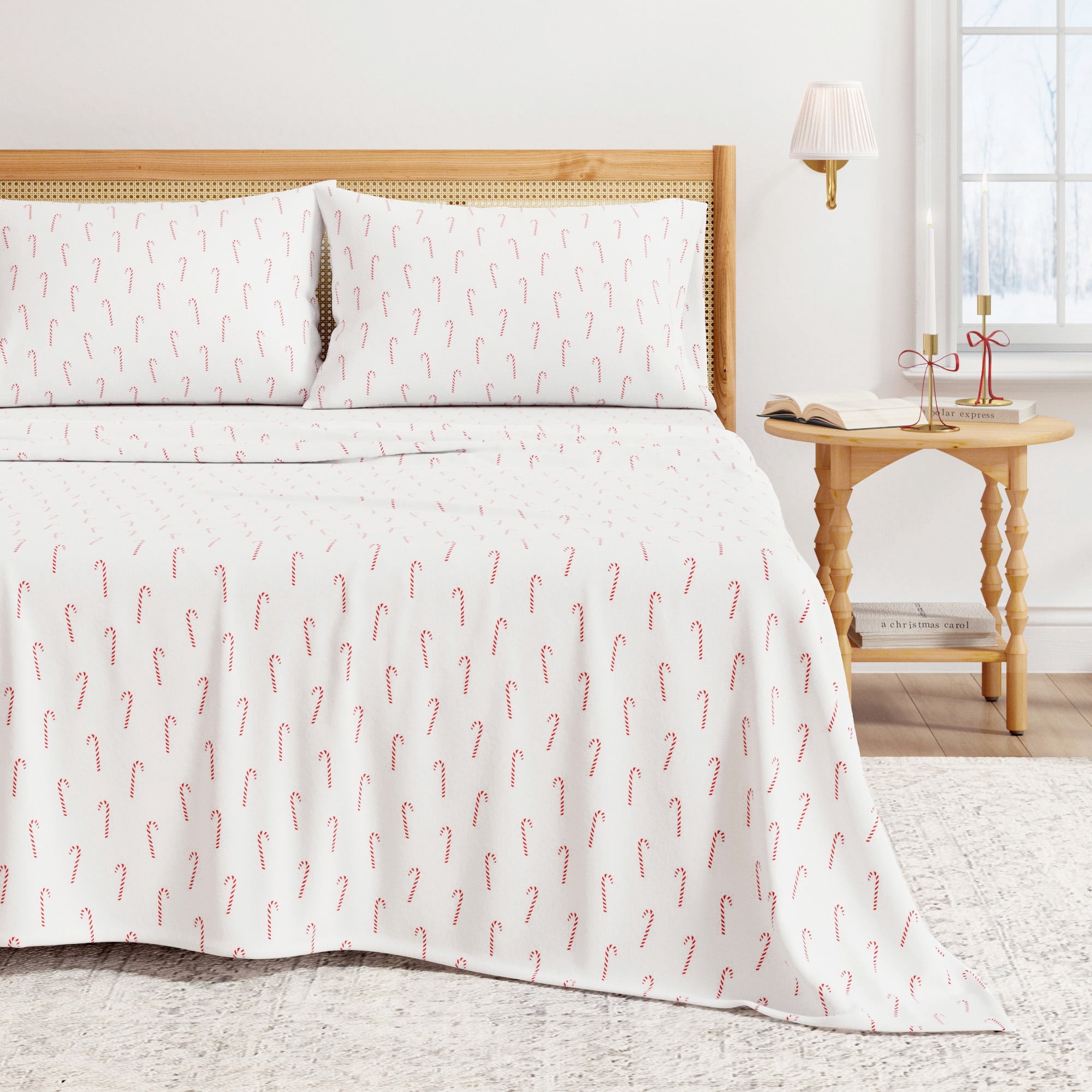 Great Bay Home Holiday Bed Sheets - Turkish Cotton Printed Flannel ...