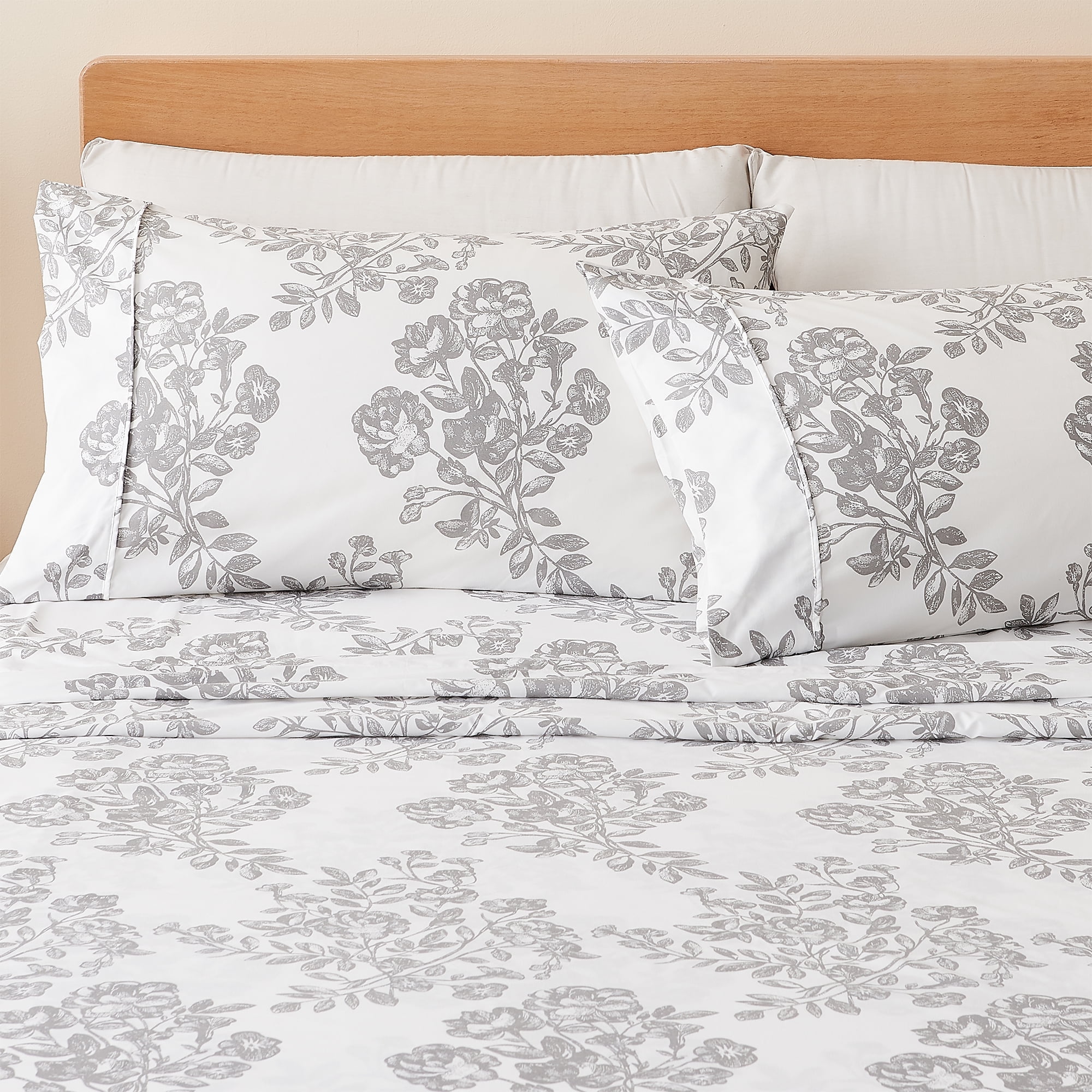 Ultra-Soft Printed Microfiber Sheet Set, Queen, 4 Pieces - Walmart.com