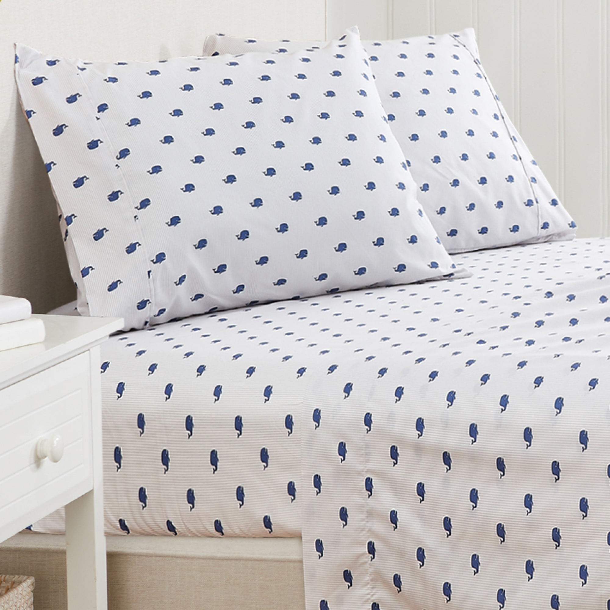 Great Bay Home Coastal Microfiber Wrinkle Resistant Sheet Set (Queen ...