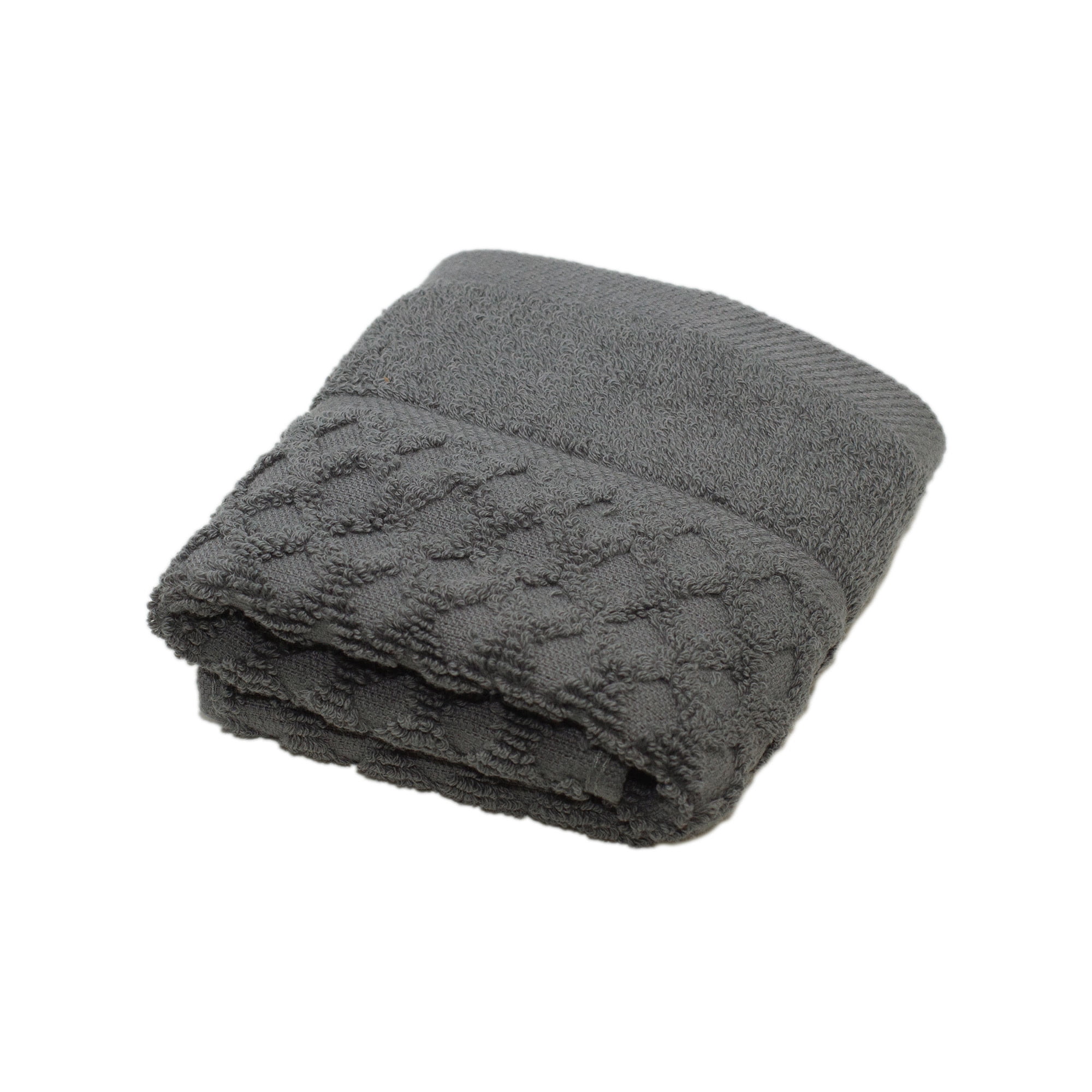 Great Bay Home Cotton Quick-Dry Textured Washcloth, 13" x 13", Dark ...
