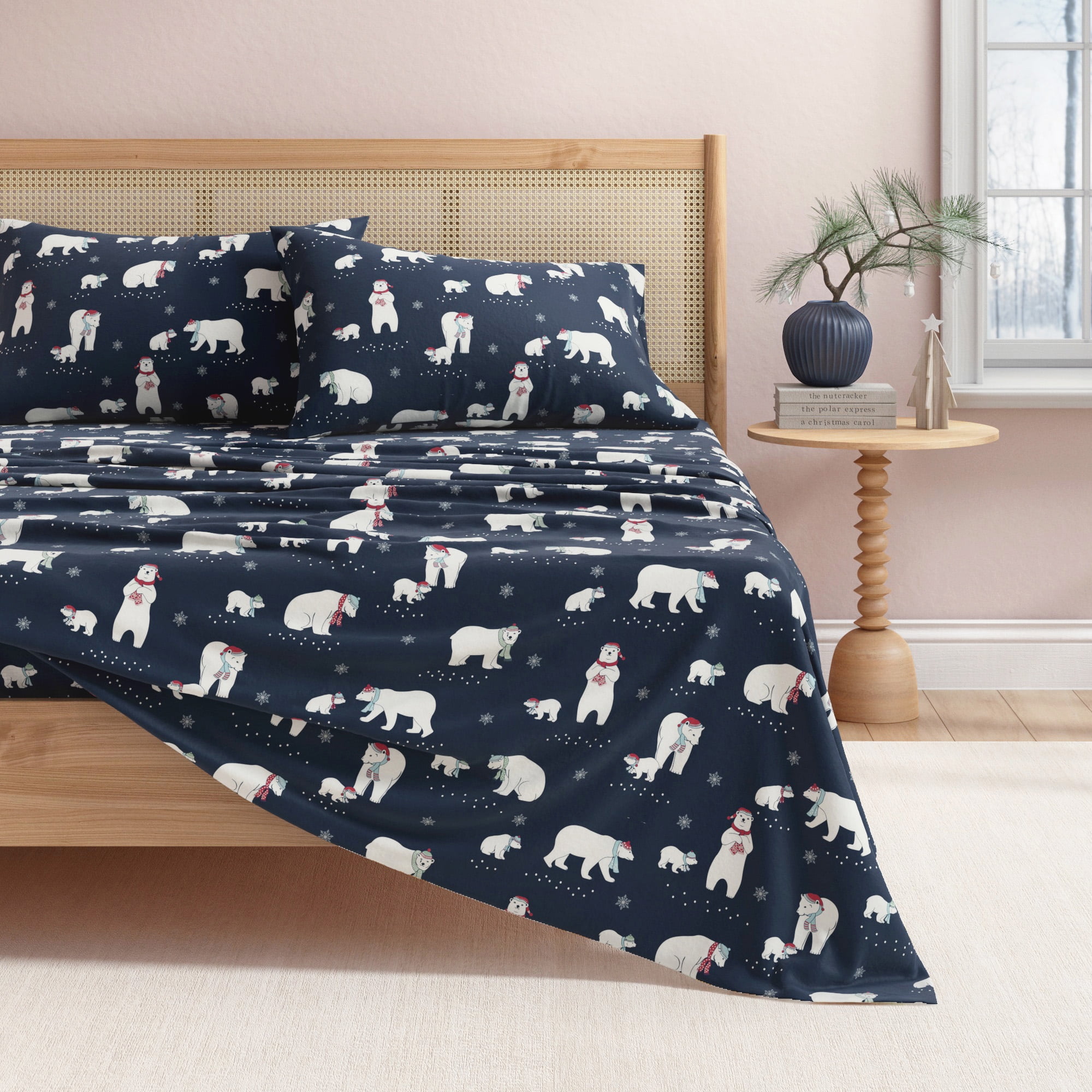 Free Shipping! Great Bay Home 100% Cotton Holiday Flannel Sheet Set ...