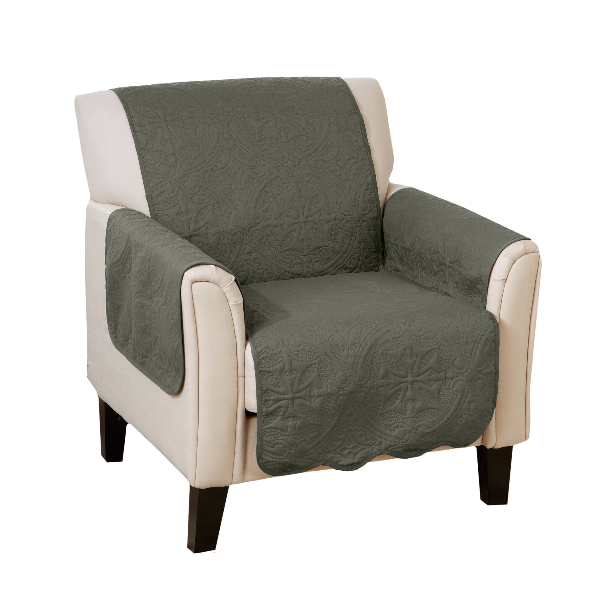 Great Bay Home Medallion Stitched Reversible Washable Pet Furniture ...