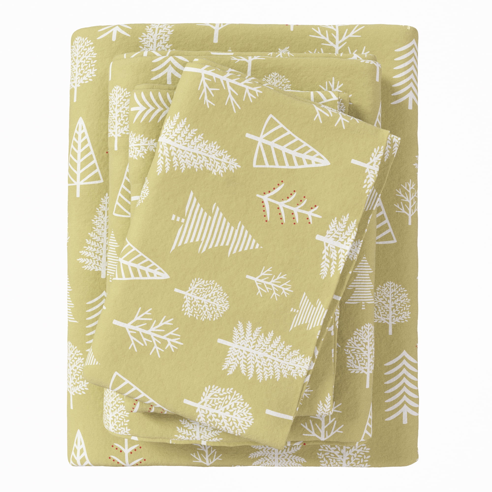 Great Bay Home Lodge Flannel Sheet Set - 100% Turkish Cotton - Double ...
