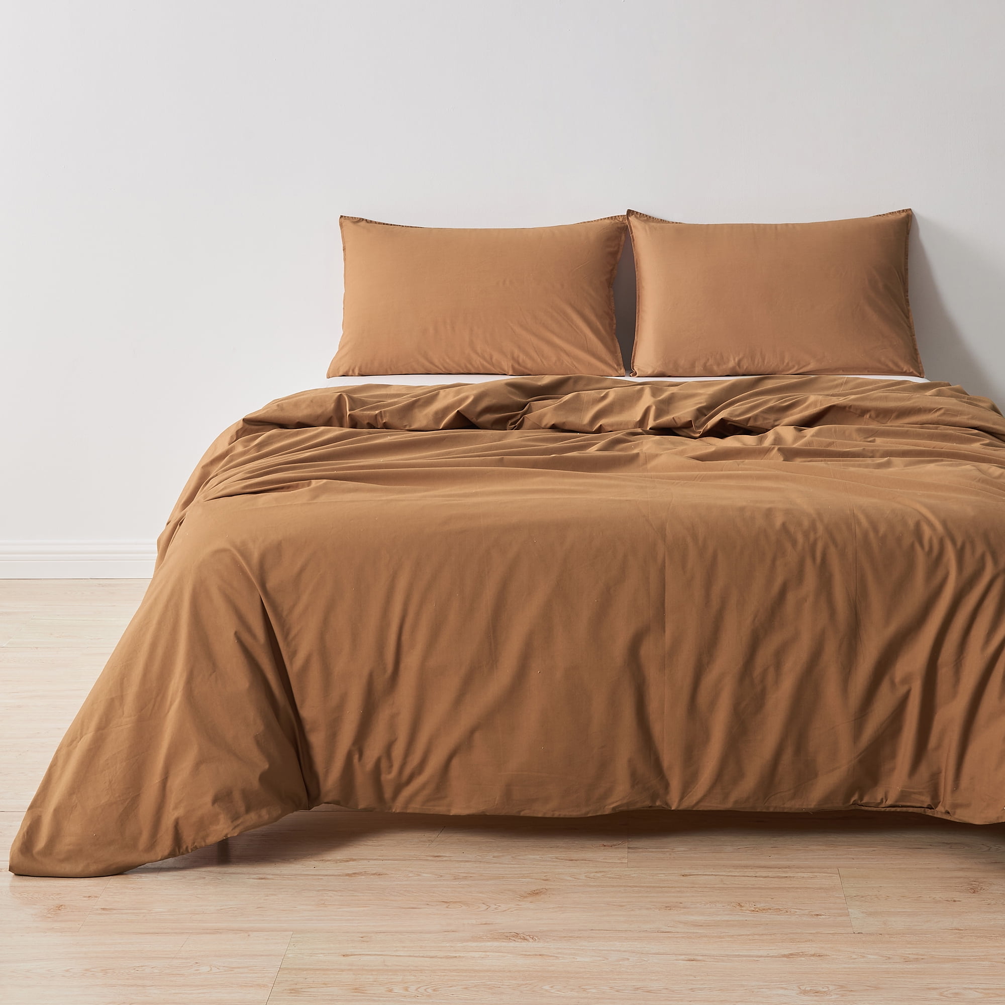 Great Bay Home Pima Cotton Percale Duvet Cover Set, Crisp & Cool, 3 ...