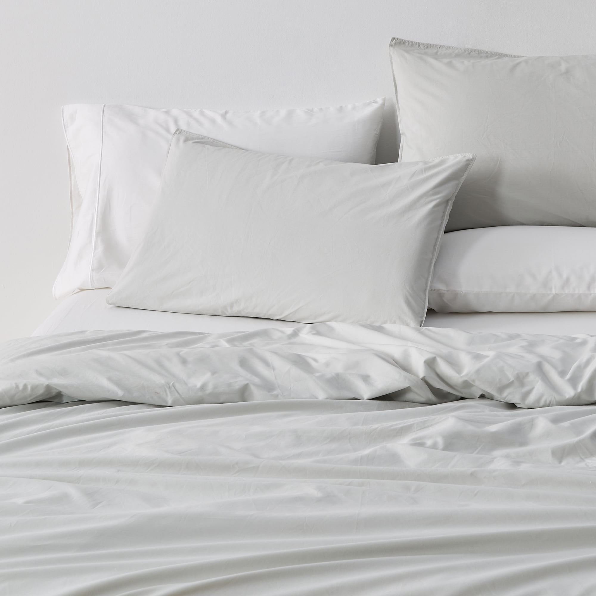 Great Bay Home Pima Cotton Percale, Pillow Sham Set, Crisp & Cool, Set ...
