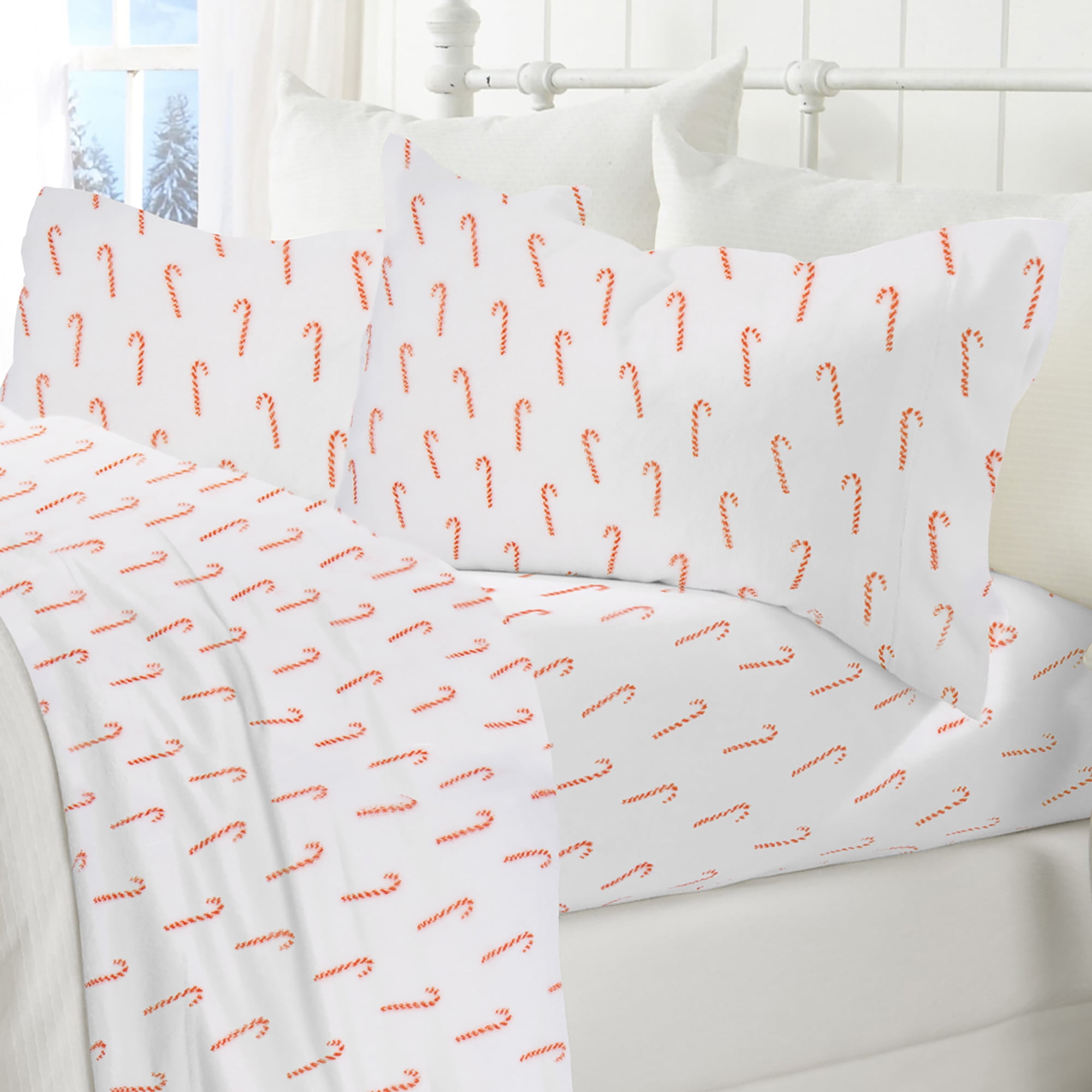 Great Bay Home Printed Velvet Plush Warm and Cozy Fleece Sheet Set ...
