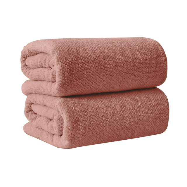 Great Bay Home Quick Dry Loop Textured 2-Pack Extra Large Bath Sheet ...