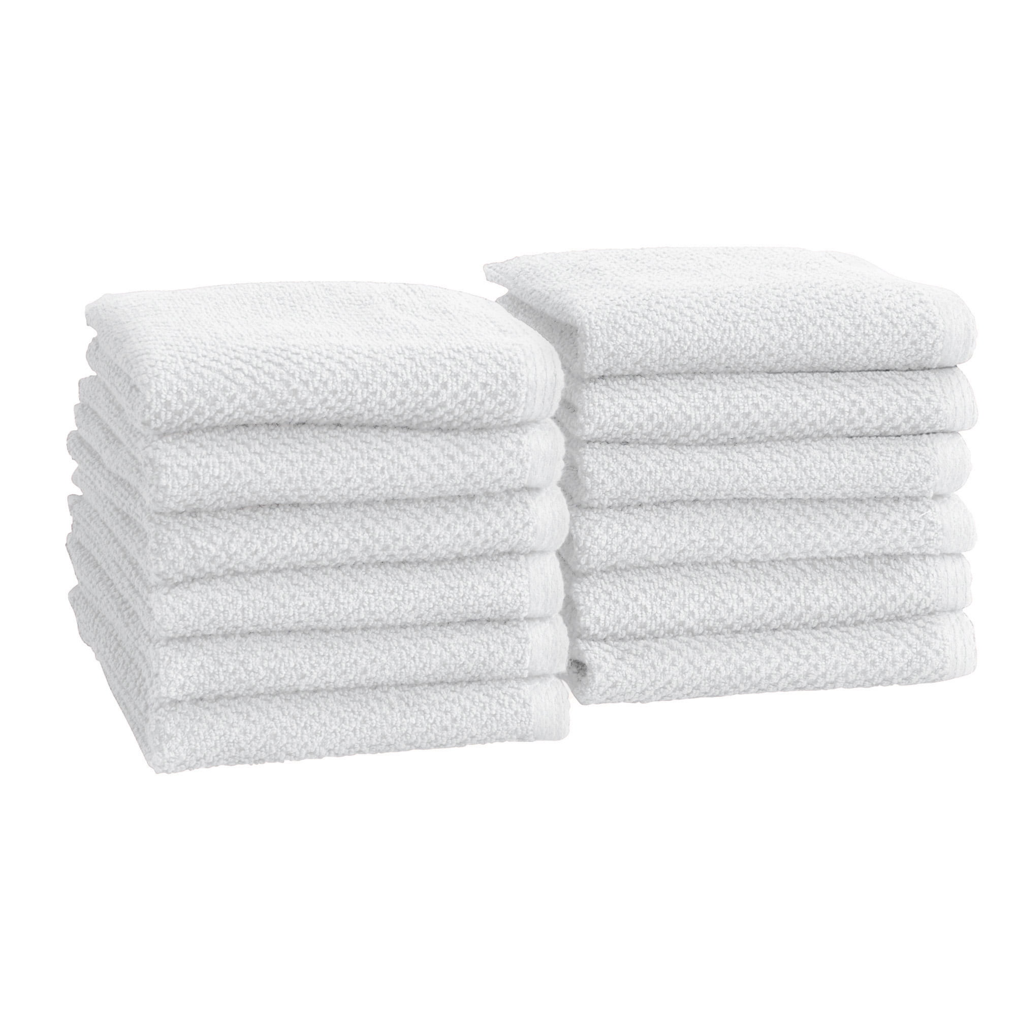 Great Bay Home Quick Dry Loop Textured 12-Pack Washcloth Set, 13" x 13 ...