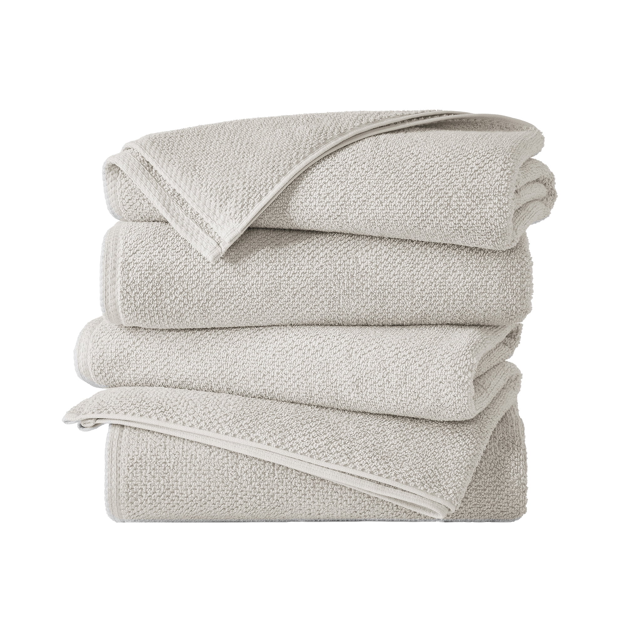 Great Bay Home Extra Absorbent Cotton Popcorn Bath Towel Set (4-Pack ...
