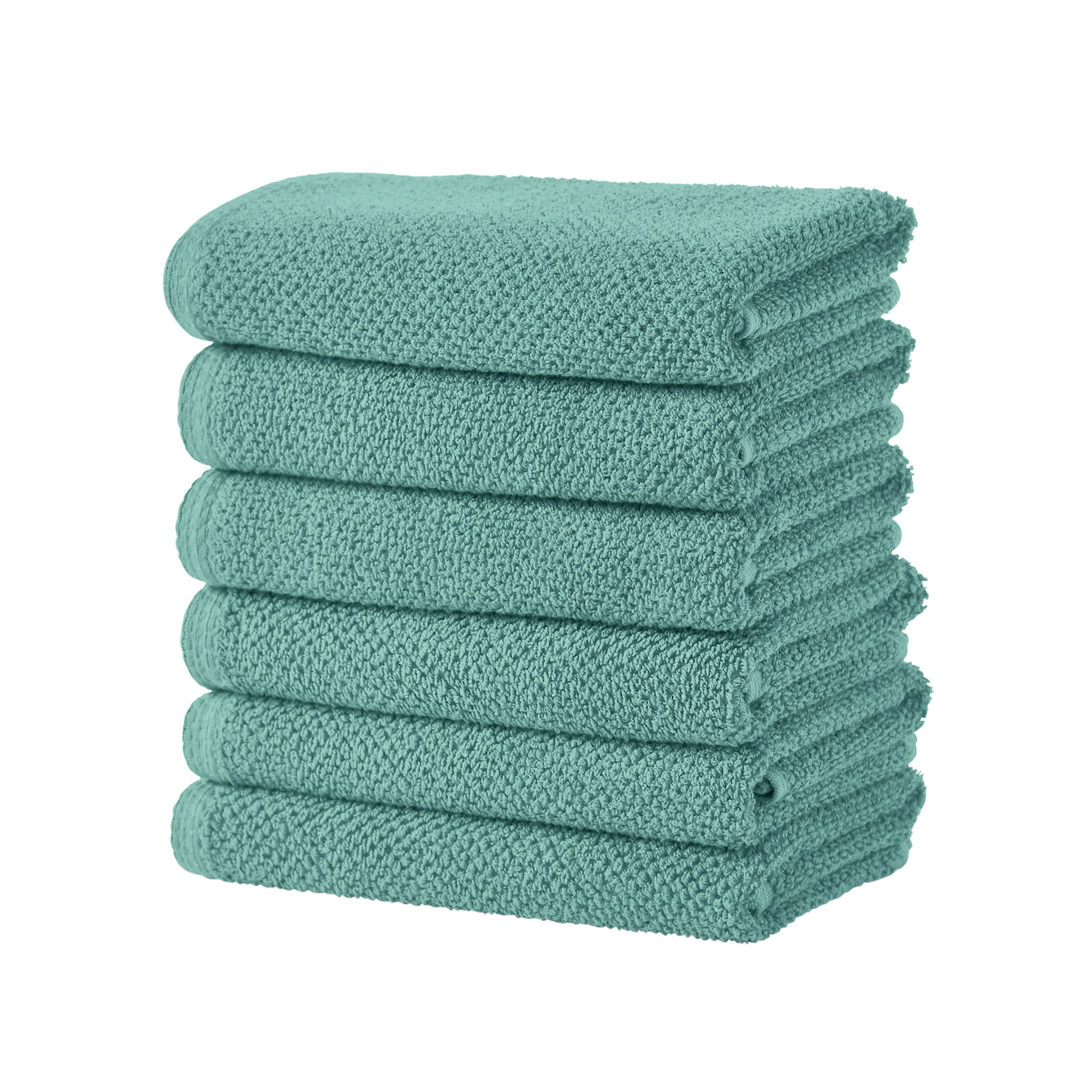 Great Bay Home Quick Dry Textured 6-Pack Hand Towel Set, 26" x 16 ...
