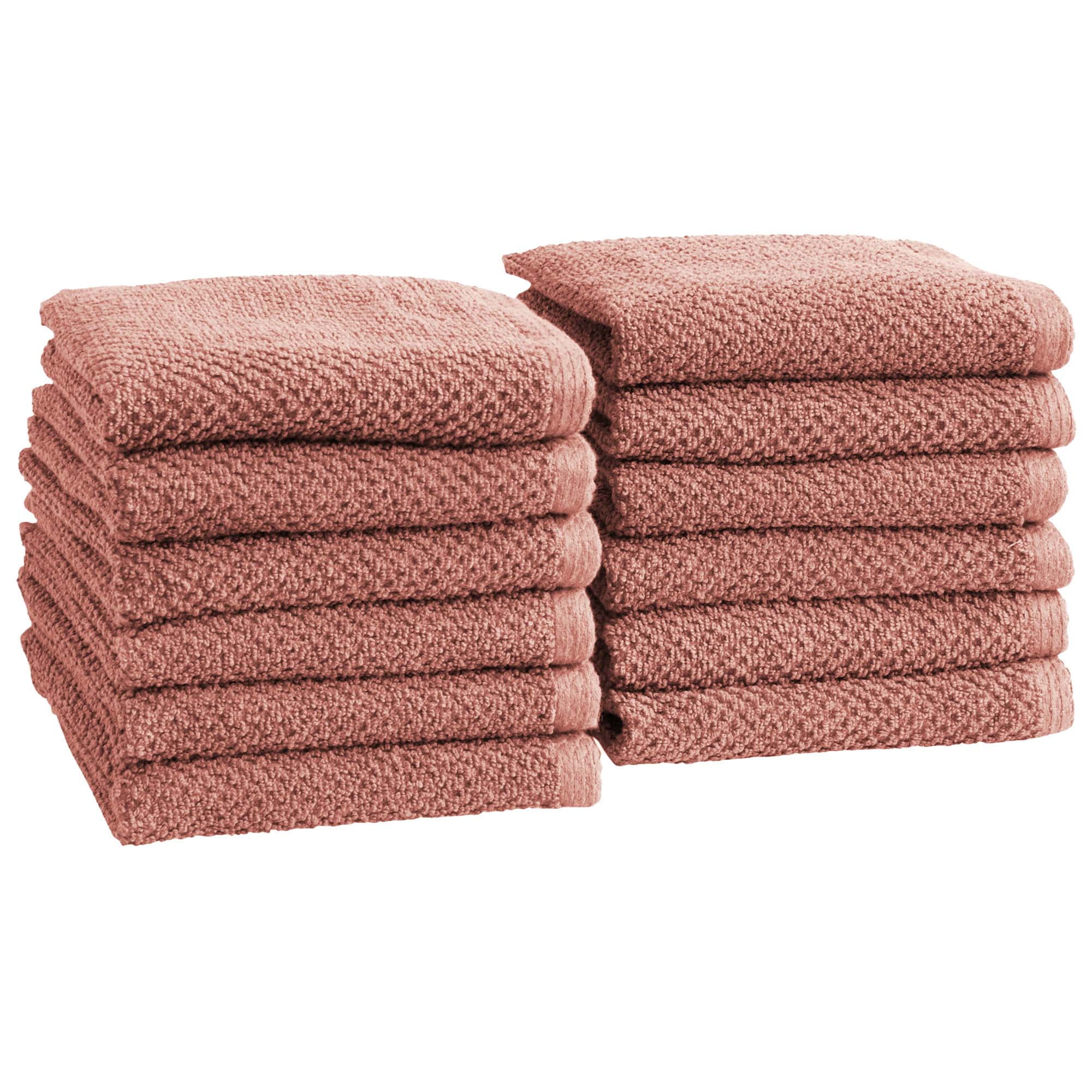 Great Bay Home Quick Dry Loop Textured 12-Pack Washcloth Set, 13" x 13 ...
