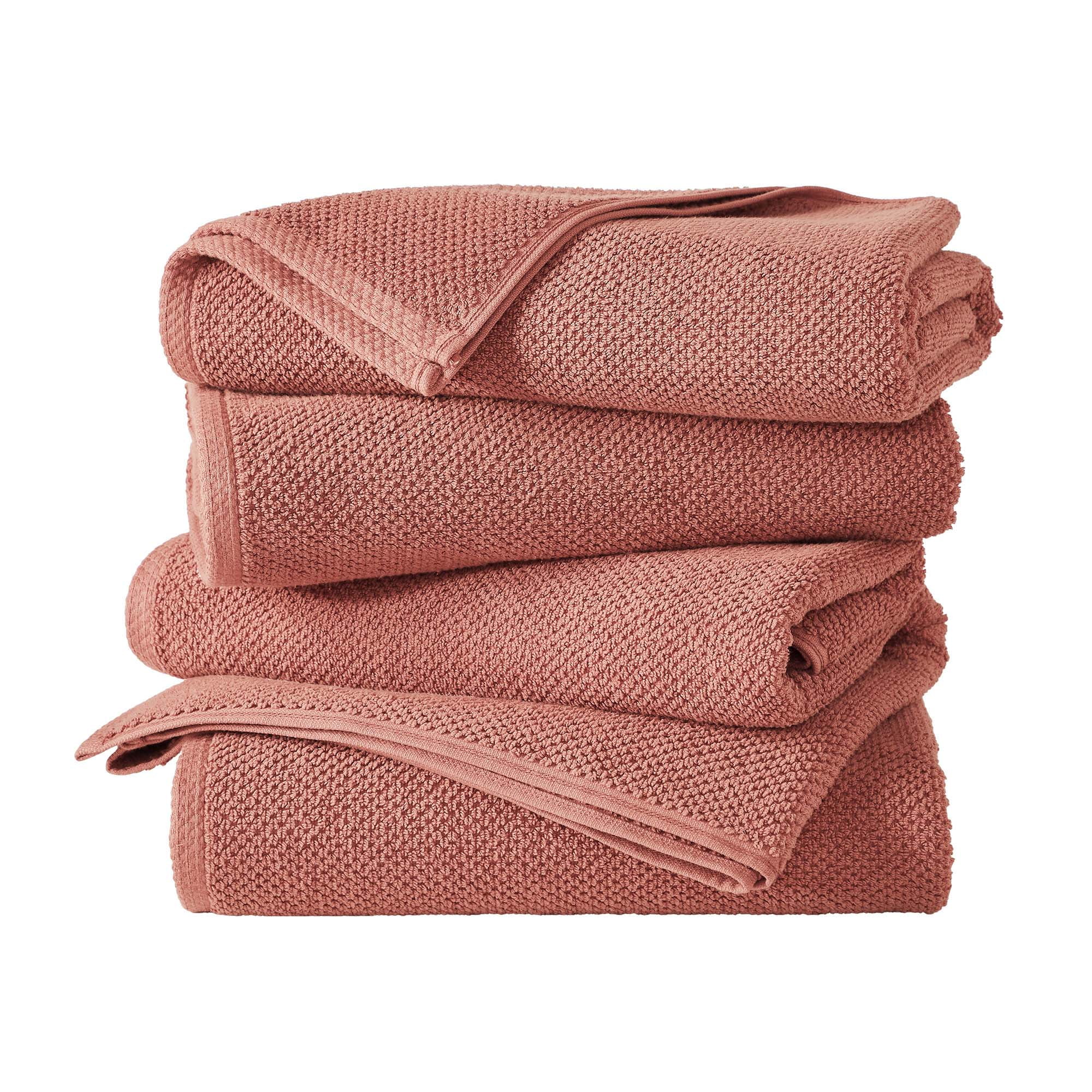 Great Bay Home Quick Dry Loop Textured 4-Pack Bath Towel Set, 54" x 27 ...