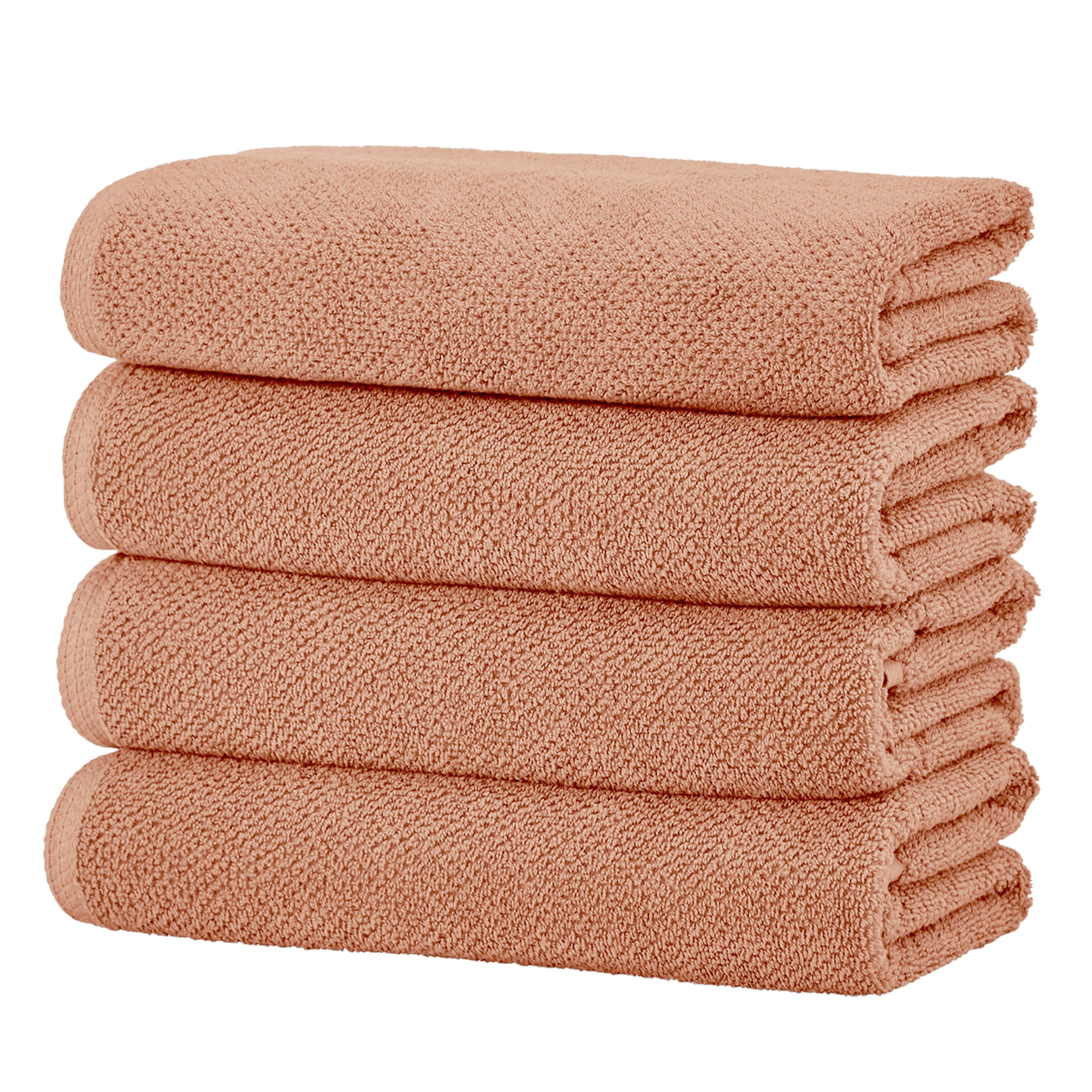 Great Bay Home Quick Dry Textured 4-Pack Bath Towel Set, 54" x 27 ...