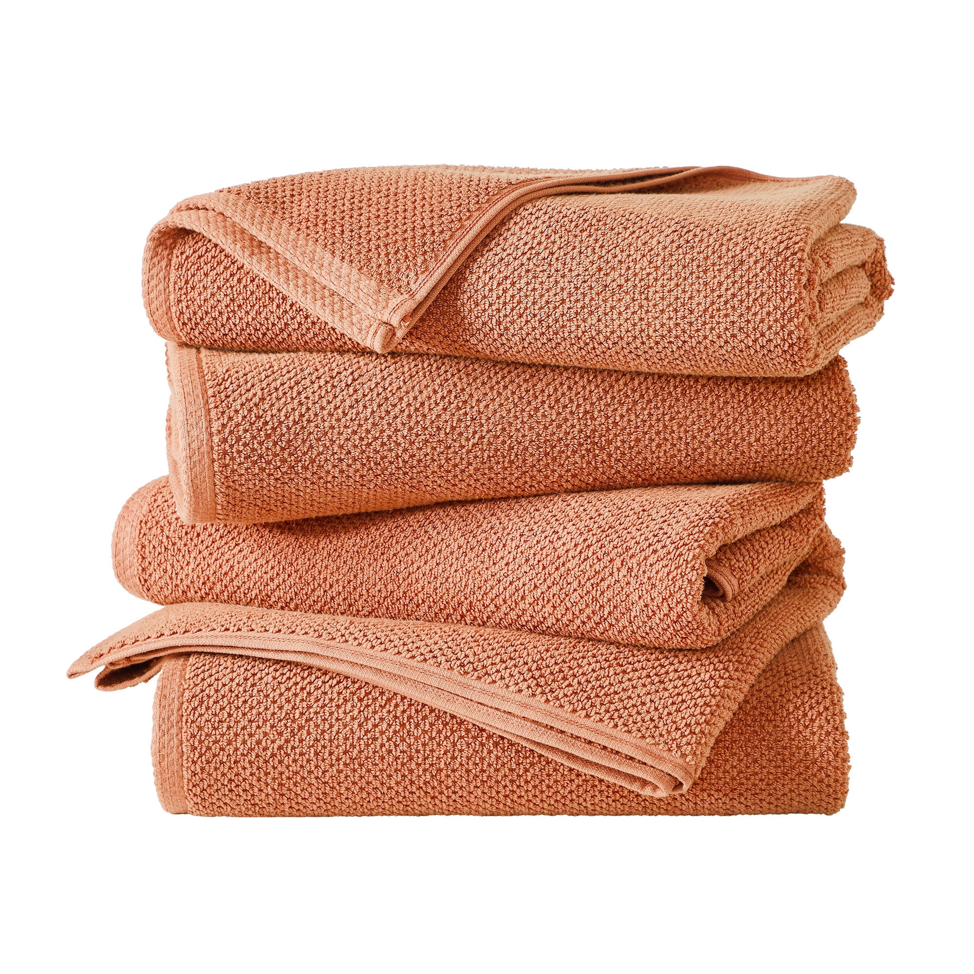 Great Bay Home Quick Dry Loop Textured 4-Pack Bath Towel Set, 54" x 27 ...
