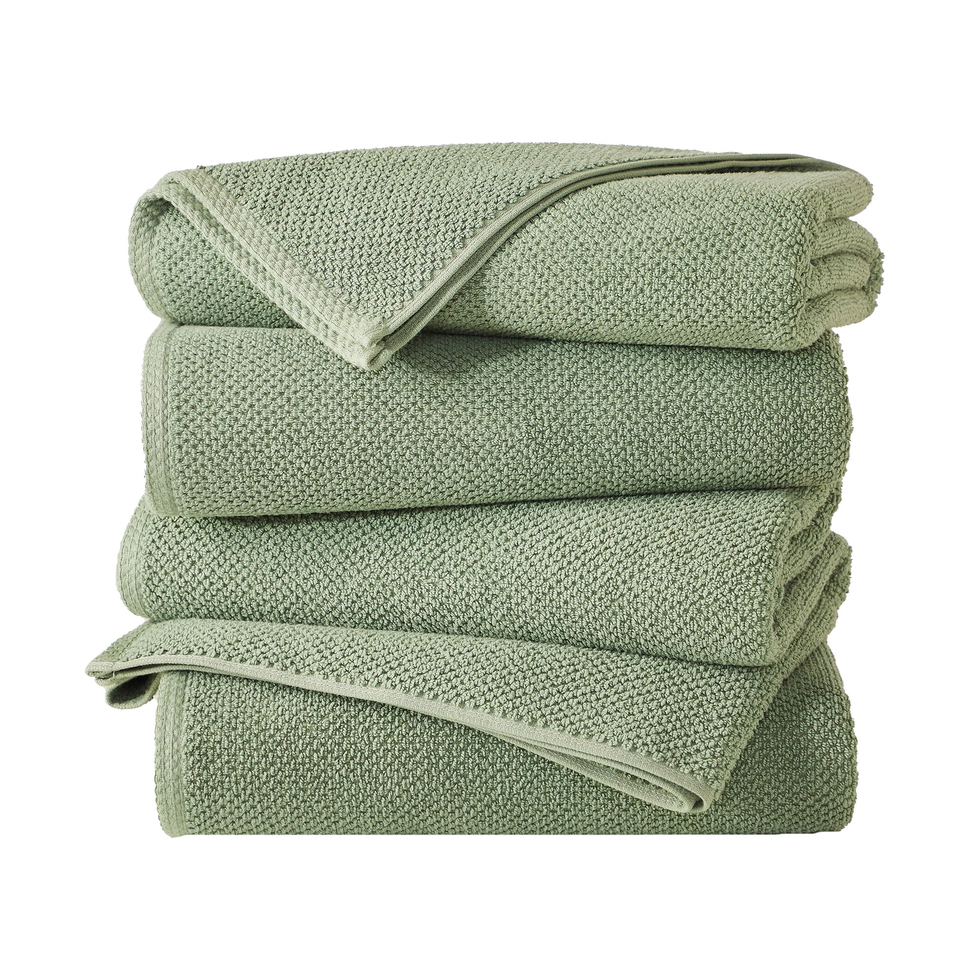 Great Bay Home Quick Dry Loop Textured 4-Pack Bath Towel Set, 54" x 27 ...
