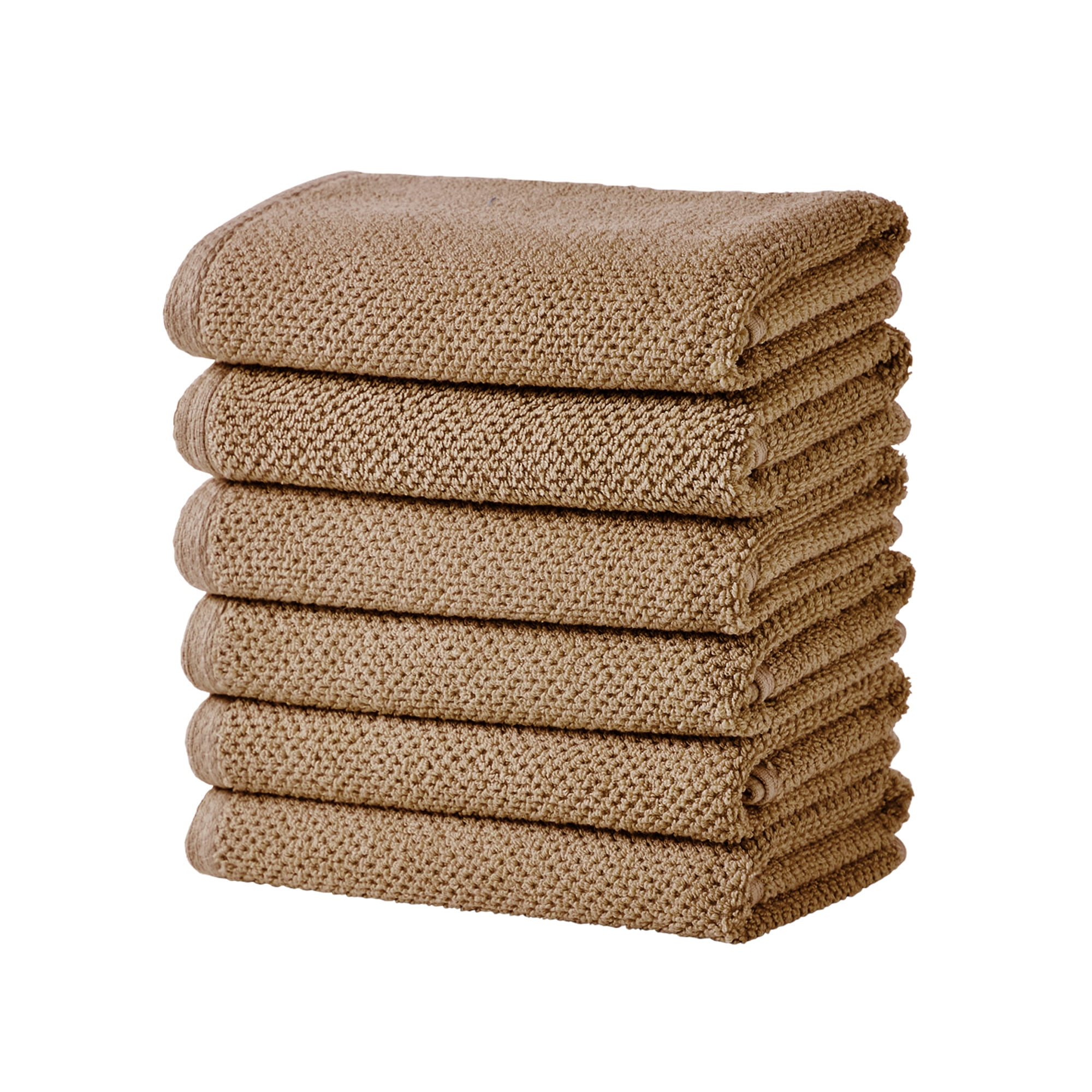 Great Bay Home Quick Dry Textured 6-Pack Hand Towel Set, 26" x 16 ...