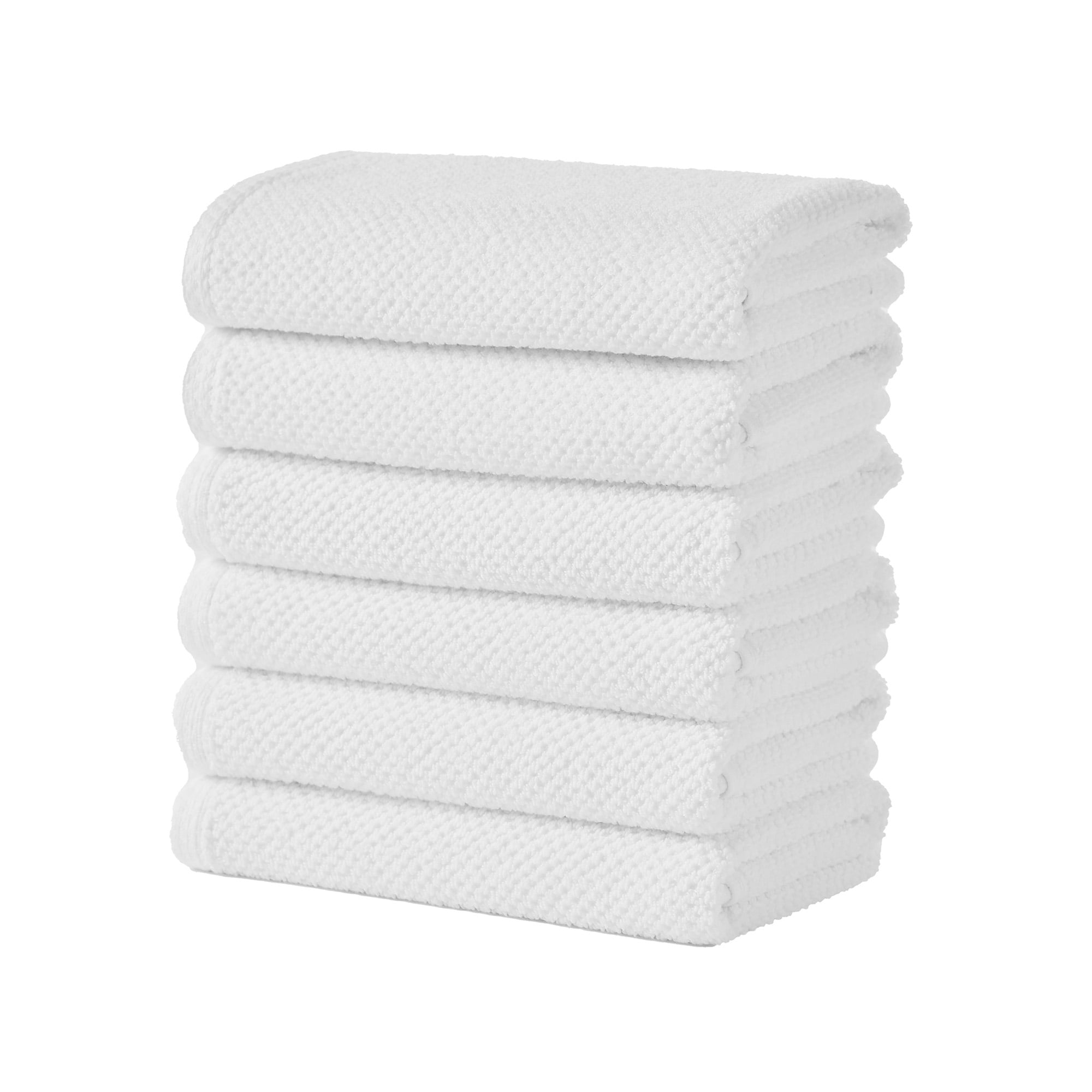 Great Bay Home Quick Dry Loop Textured 6-Pack Hand Towel Set, 26" x 16 ...