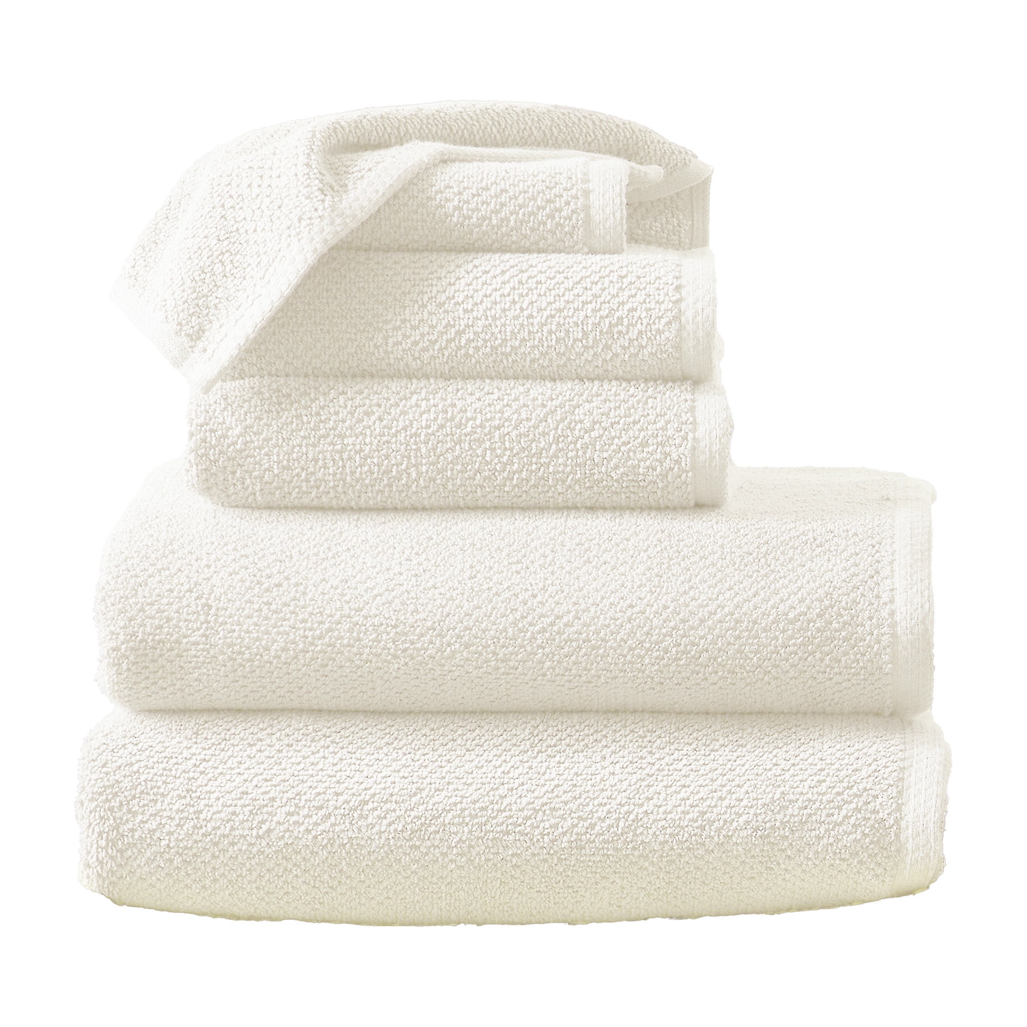 Great Bay Home Quick Dry Textured 6-Piece Towel Set, Ivory - Walmart.com