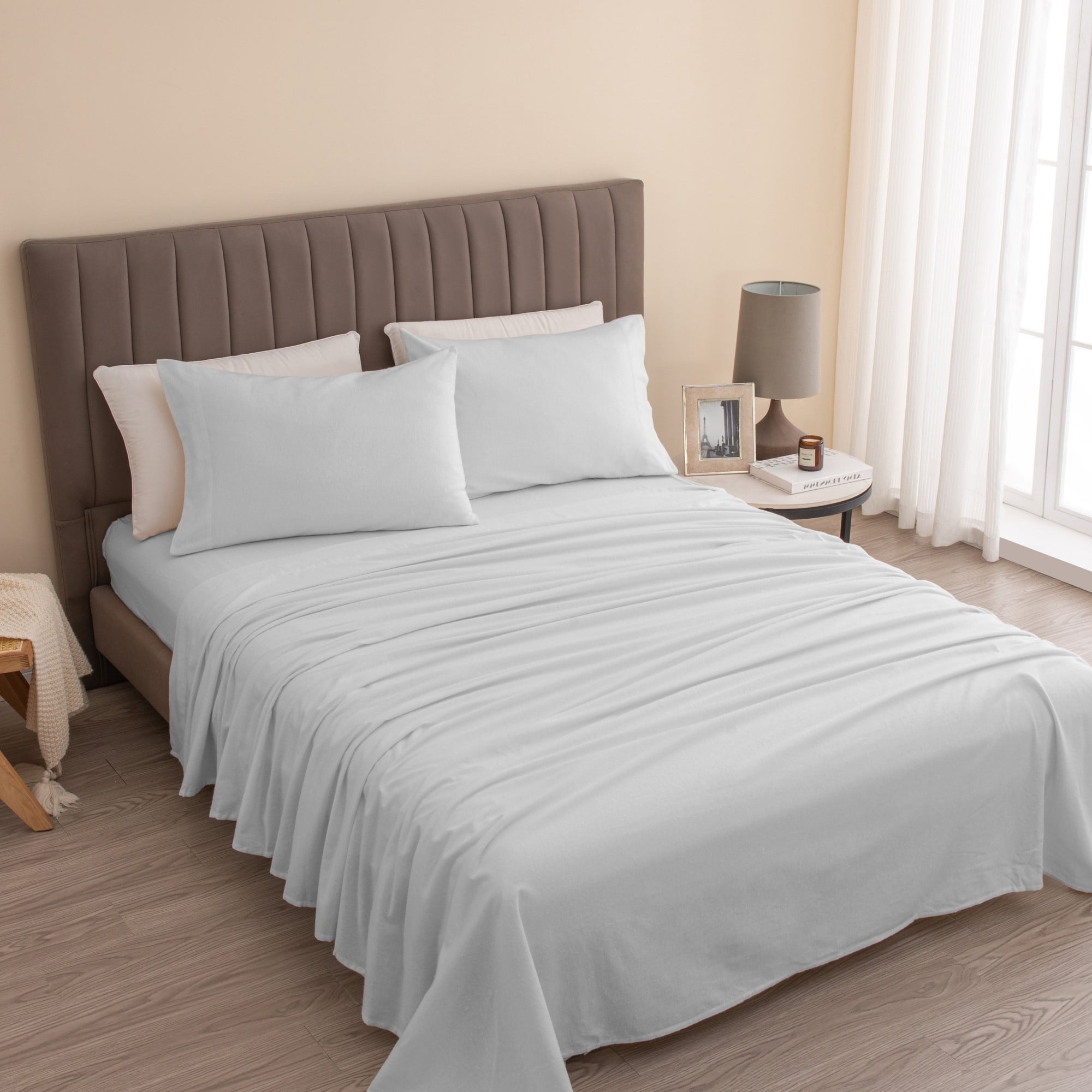 Great Bay Home Heavyweight Flannel Sheet Set - 100% Turkish Cotton ...