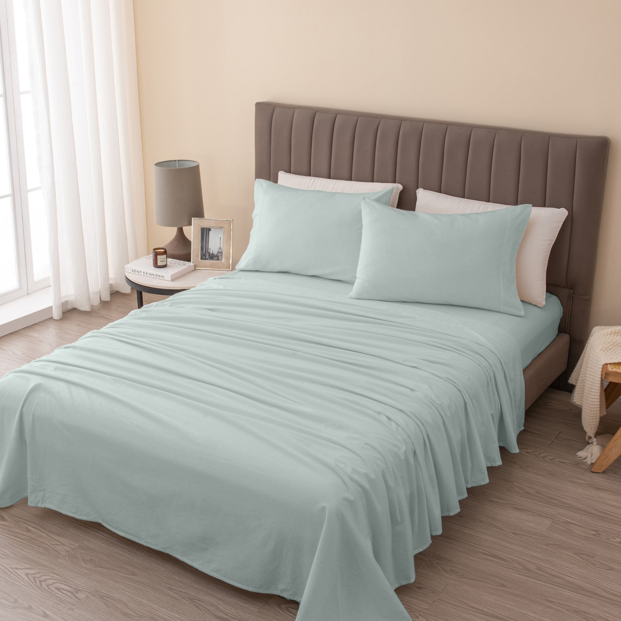 Great Bay Home Heavyweight Flannel Sheet Set - 100% Turkish Cotton ...